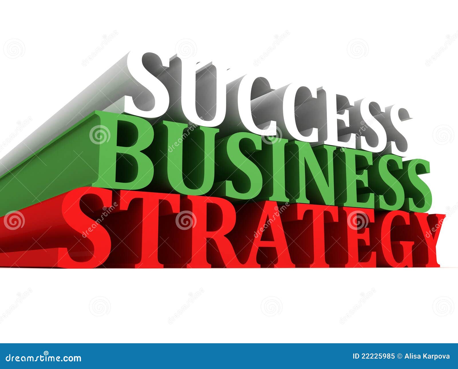 Success Business Strategy Text on White Stock Illustration ...