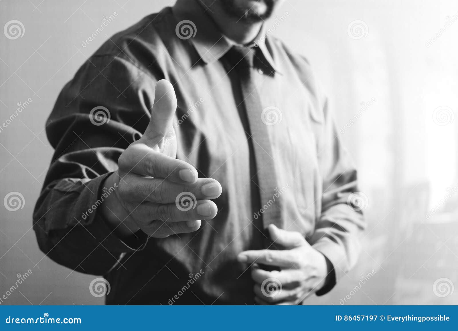 Success Businessman Open His Hand,front View,filter Effect, Stock Image ...