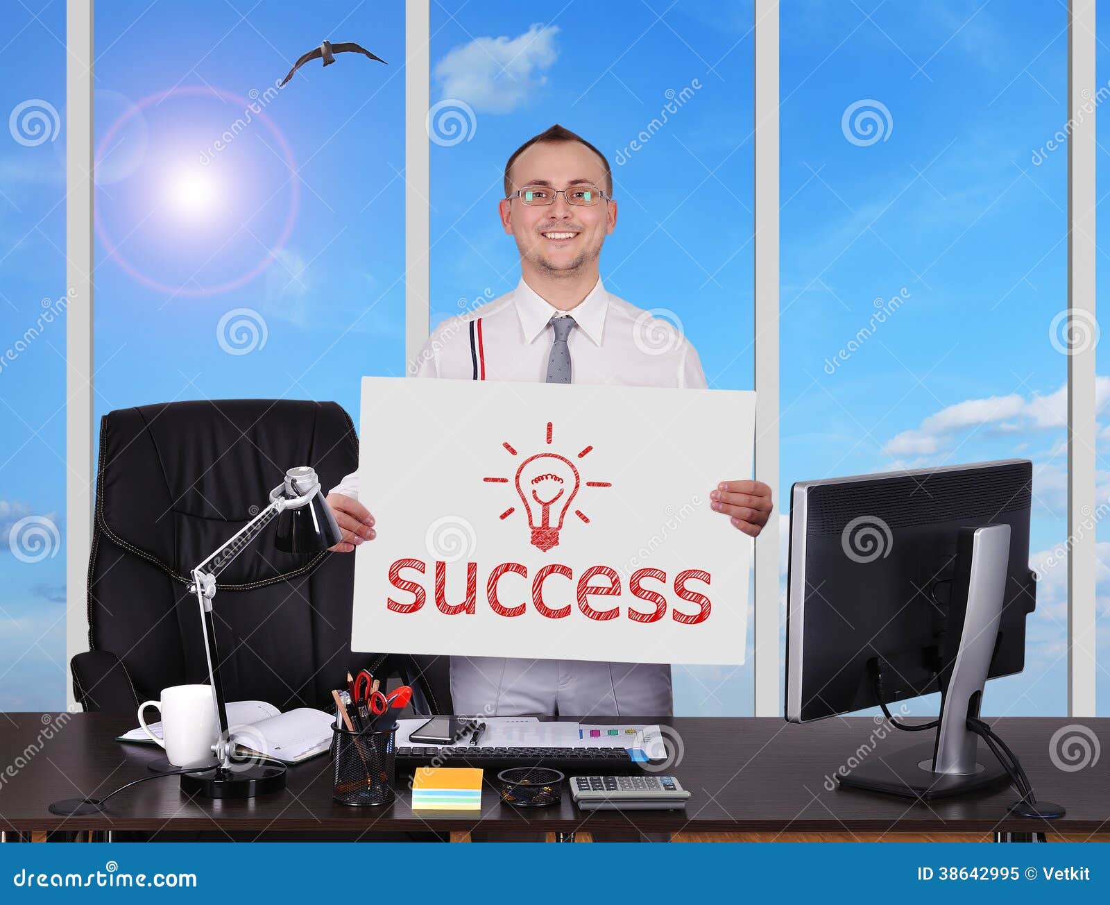 Success stock image. Image of manager, concept, monitor - 38642995