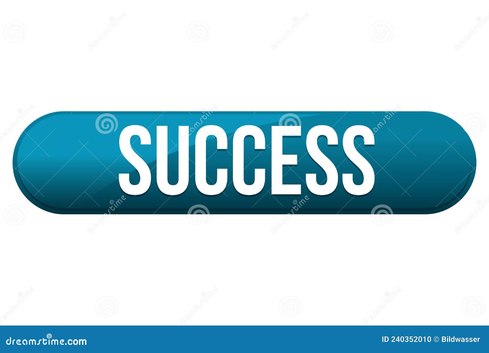 Success Button. Blue Eps10 Vector Badge Stock Vector - Illustration of ...