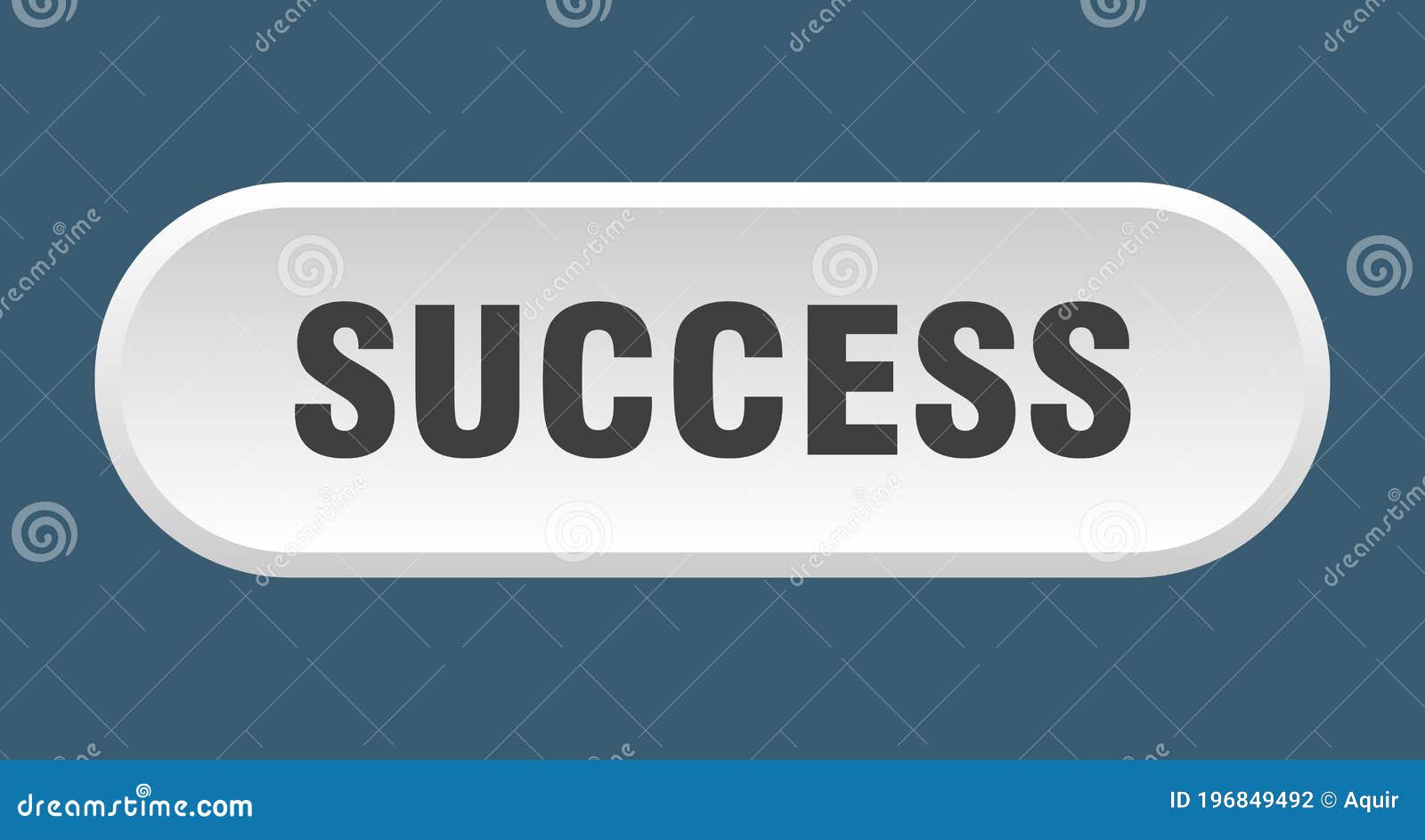 Success button stock vector. Illustration of stamp, flat - 196849492