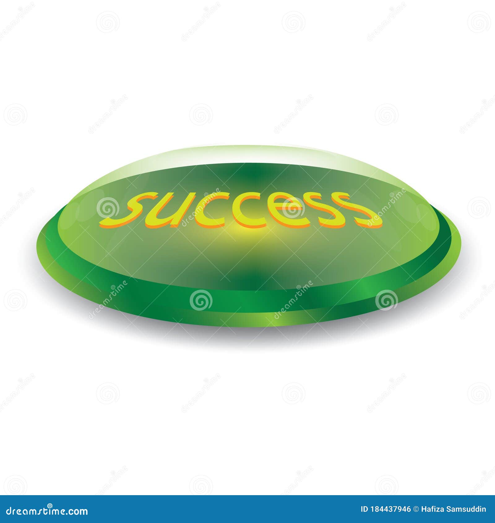Success Button. Vector Illustration Decorative Background Design Stock ...