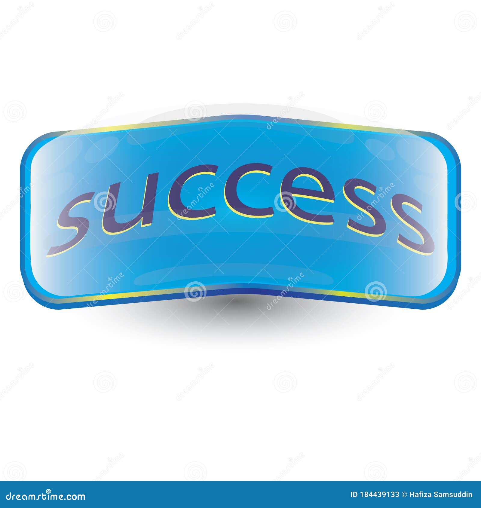 Success Button. Vector Illustration Decorative Background Design Stock ...