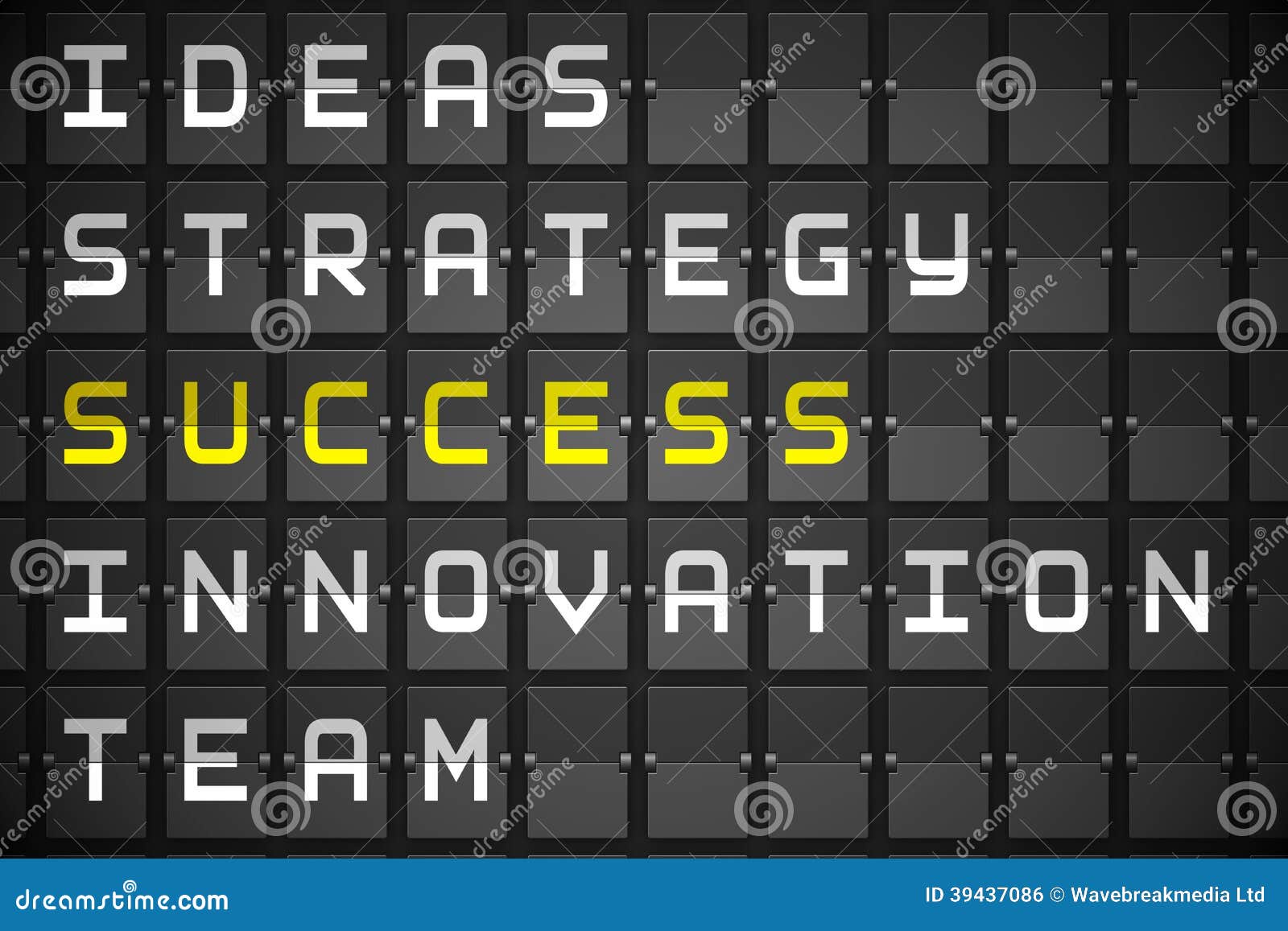 Success Buzzwords on Black Mechanical Board Stock Illustration ...