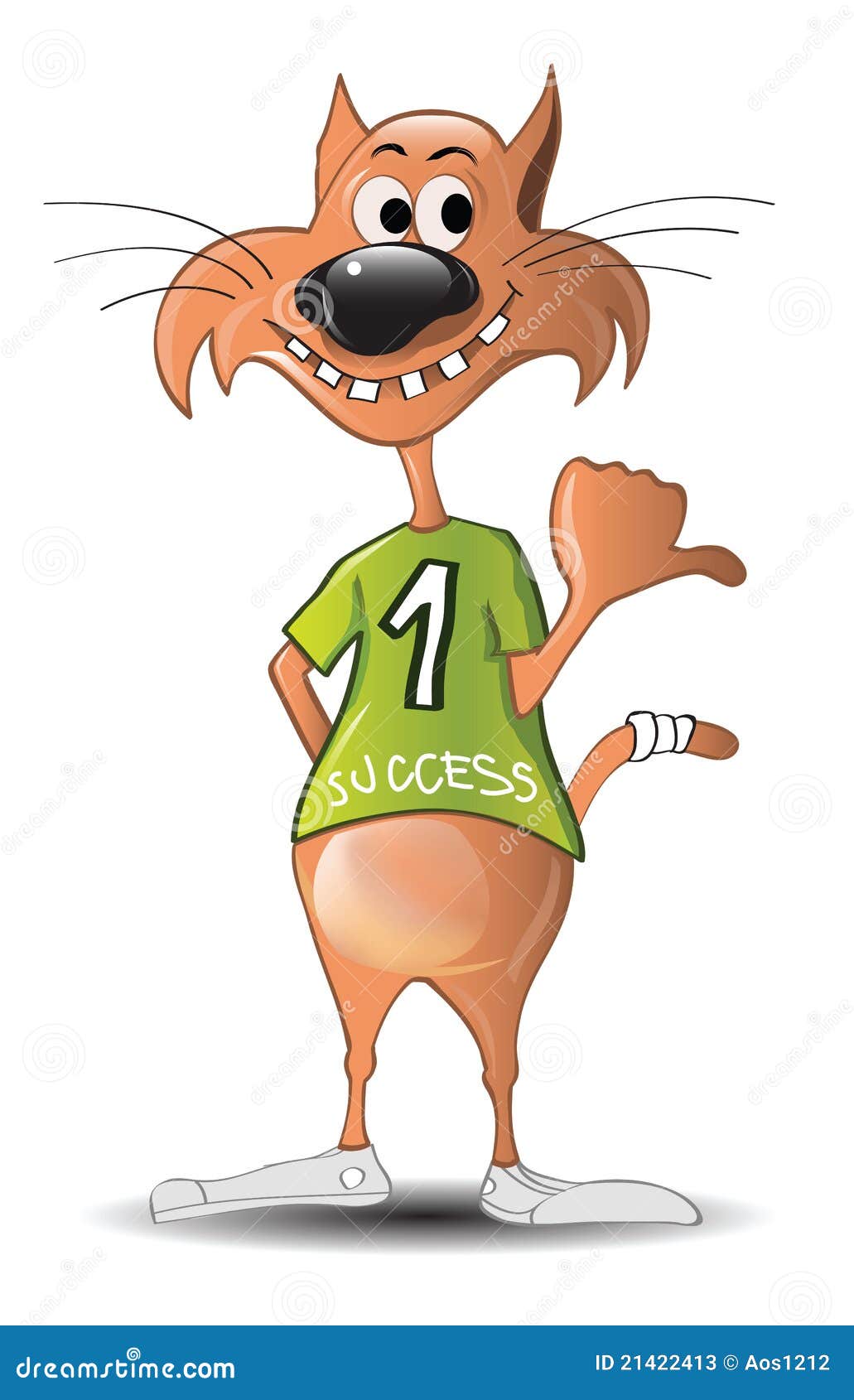 Success cat stock vector. Illustration of animal, smile - 21422413
