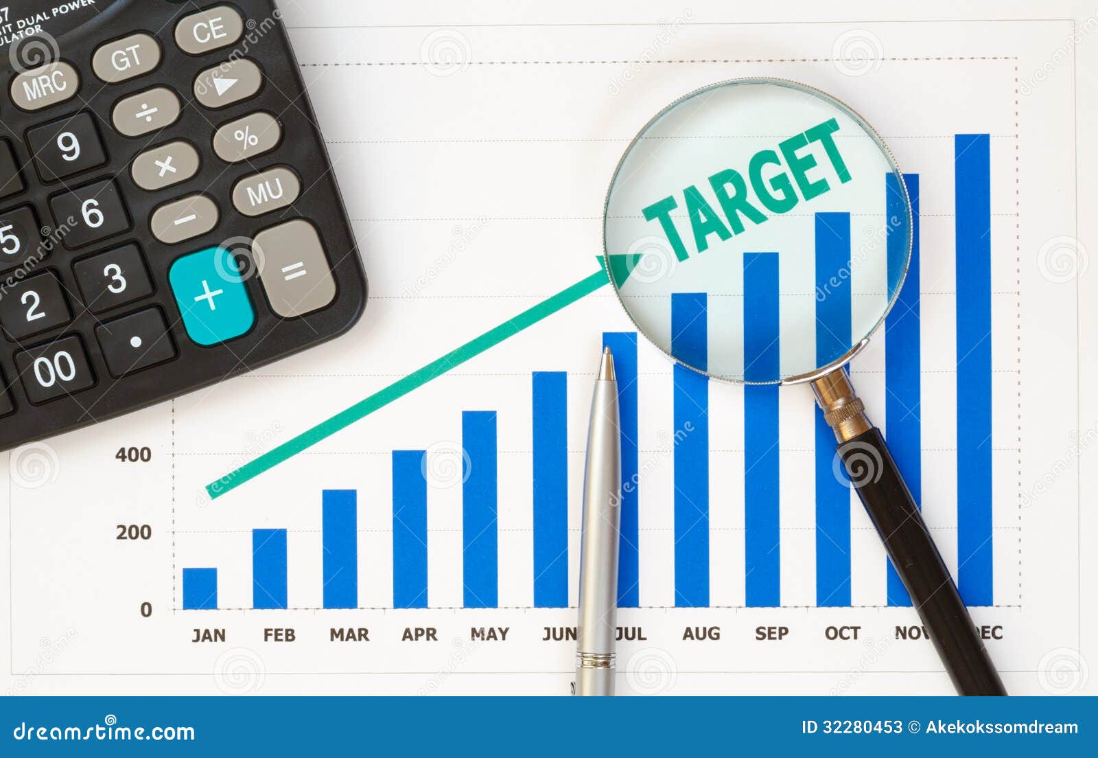 Success chart for business stock image. Image of notebook - 32280453
