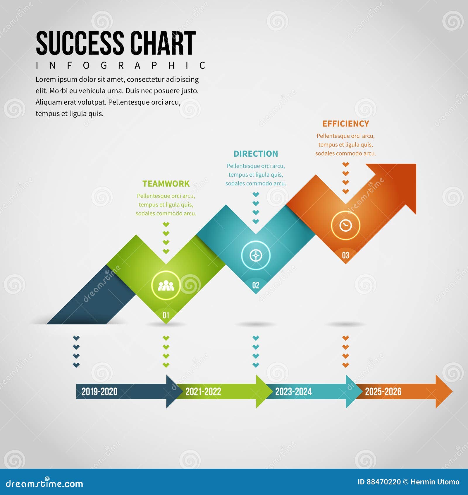 Success Chart Infographic stock vector. Illustration of information ...