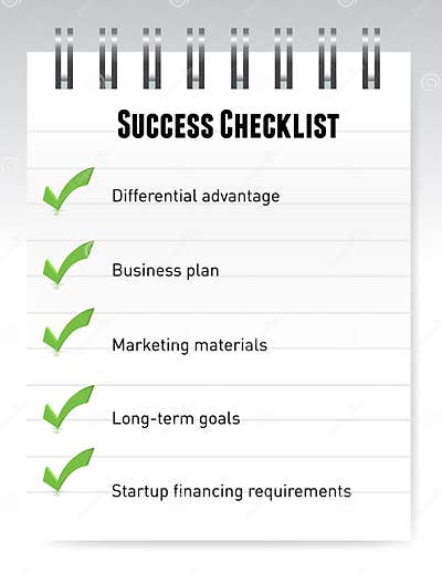 Success Checklist Notepad Illustration Design Stock Vector ...