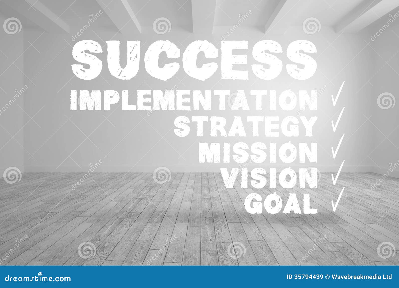 Success Checklist Written in Bright Room Stock Illustration ...