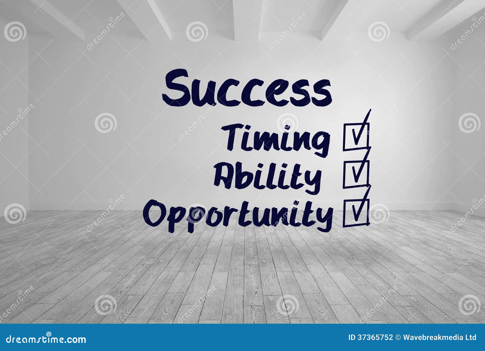 Success Checklist Written in Bright Room Stock Illustration ...