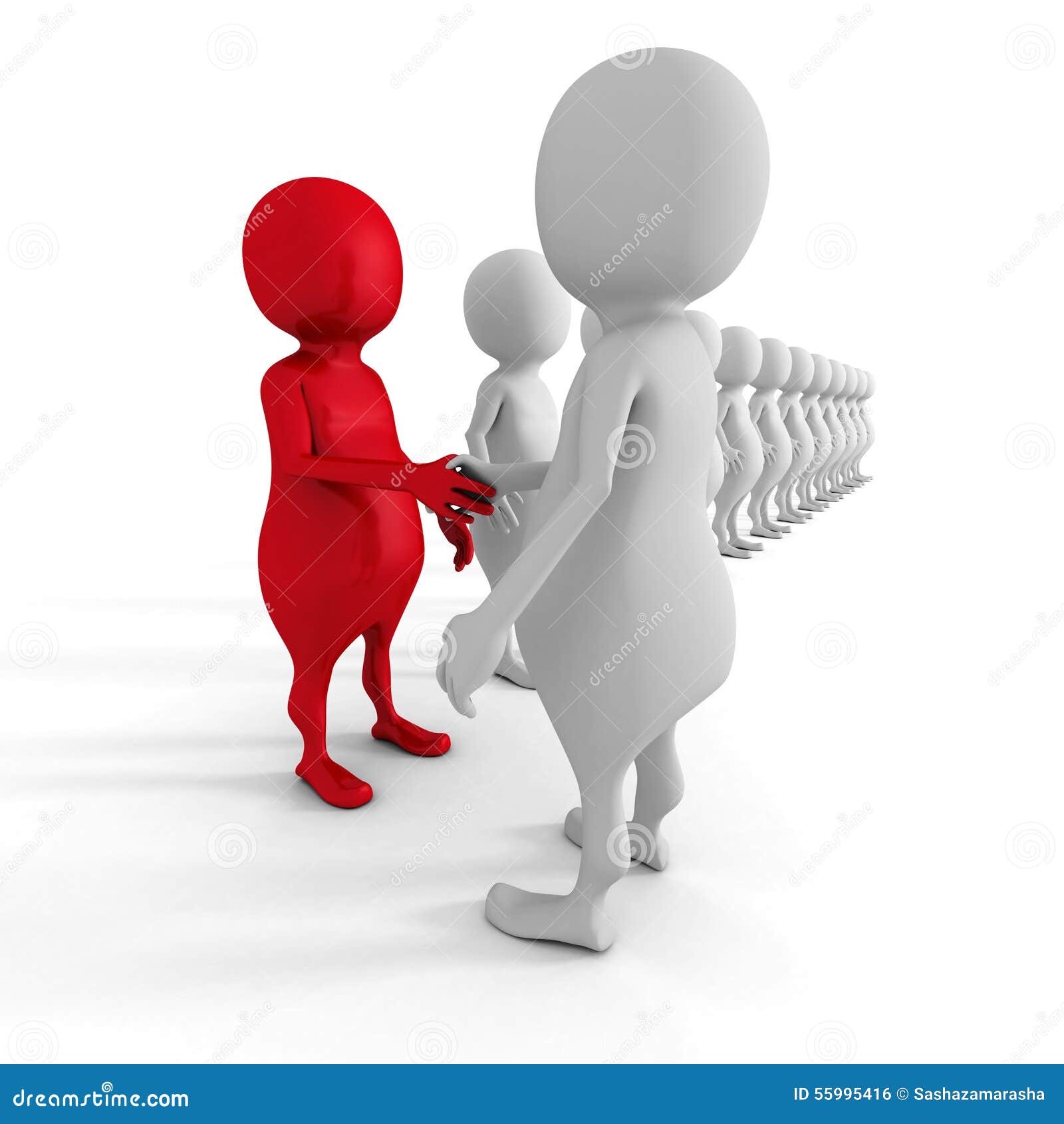 Success Choice of 3d Man Partner. Teamwork Concept Stock Photo - Image ...