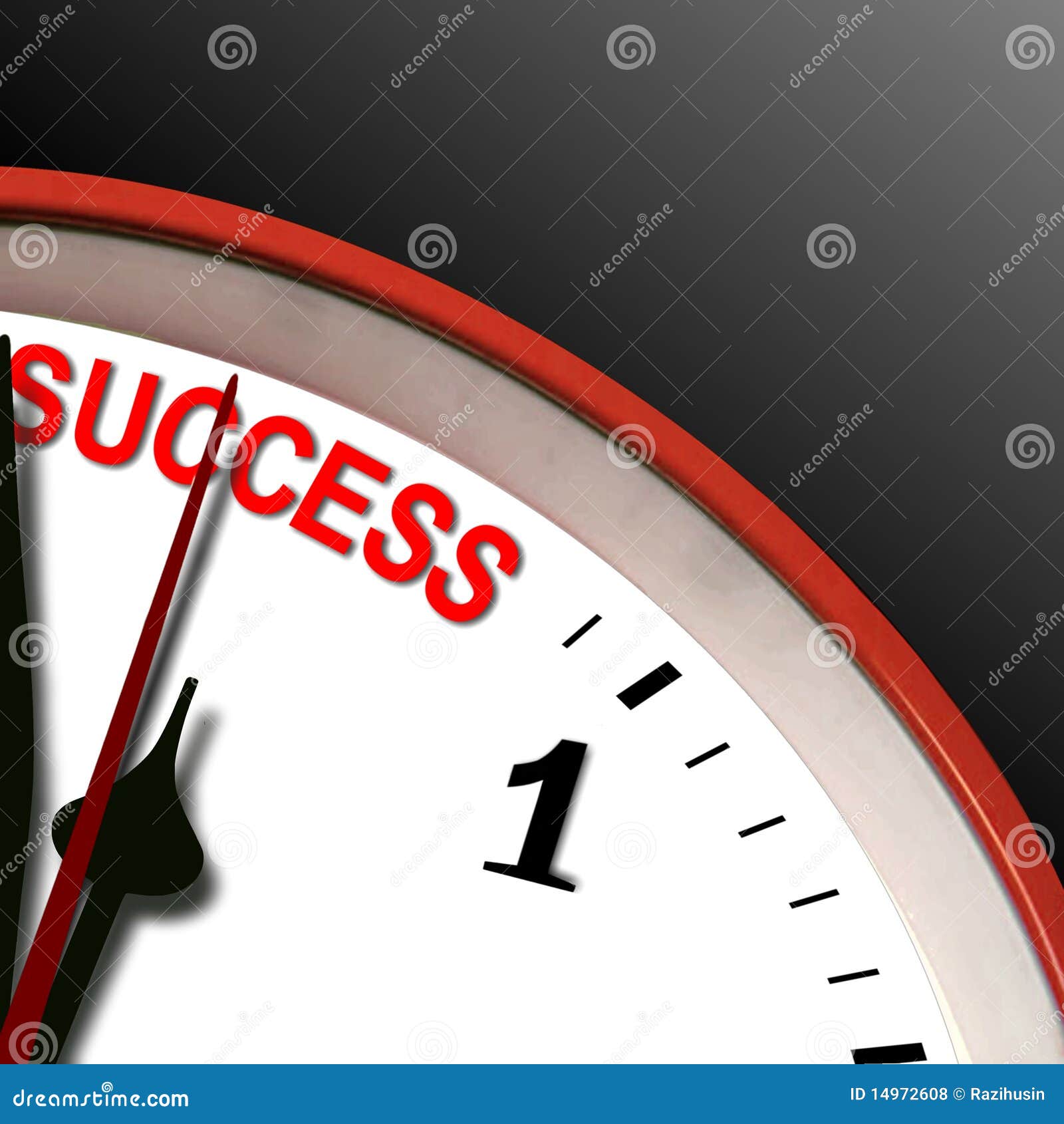 Success clock stock illustration. Illustration of clock - 14972608