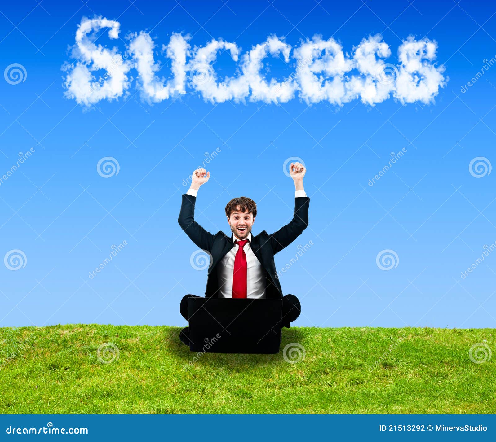 Success cloud stock photo. Image of work, businessman - 21513292