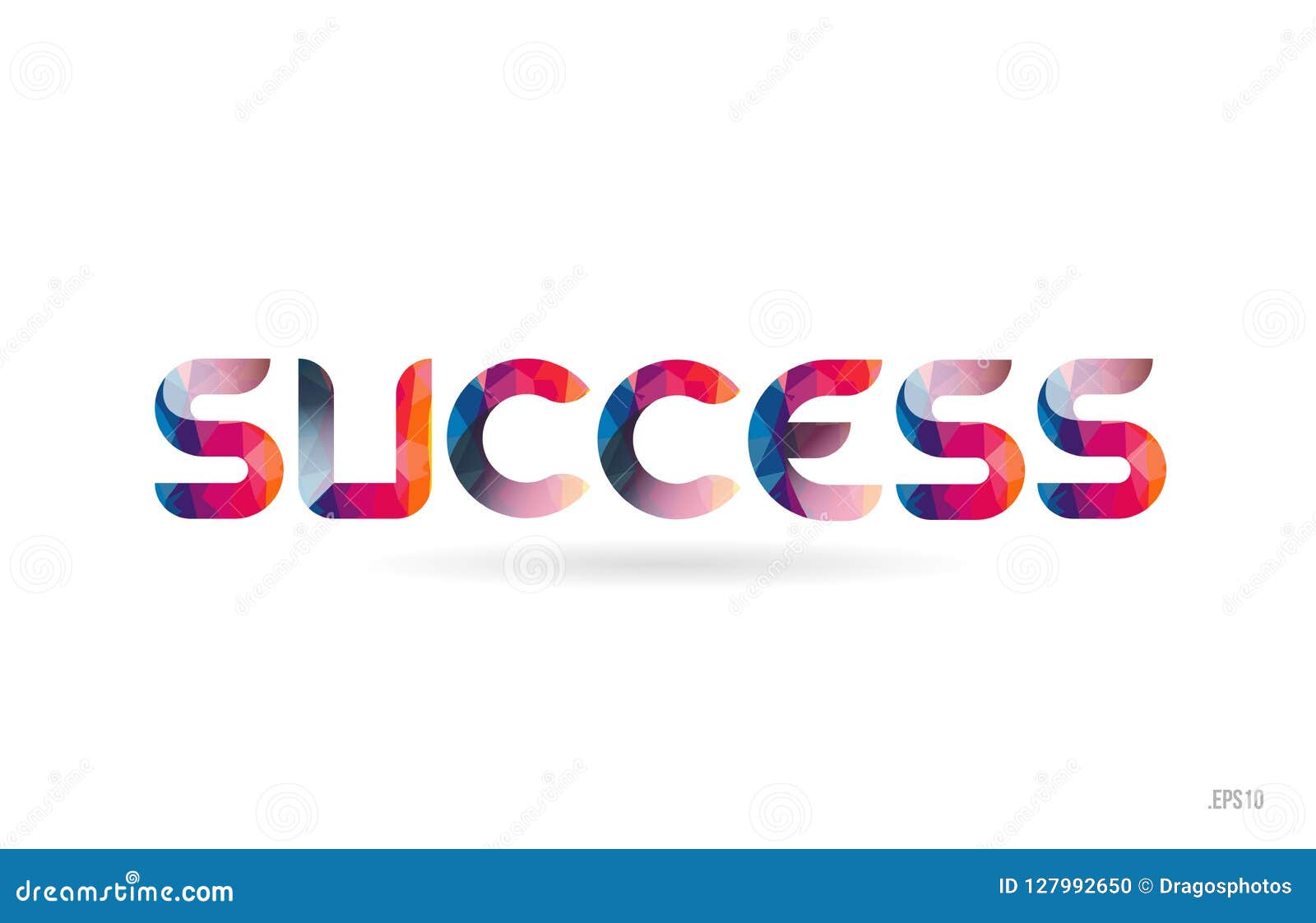 Success Colored Rainbow Word Text Suitable for Logo Design Stock Vector ...