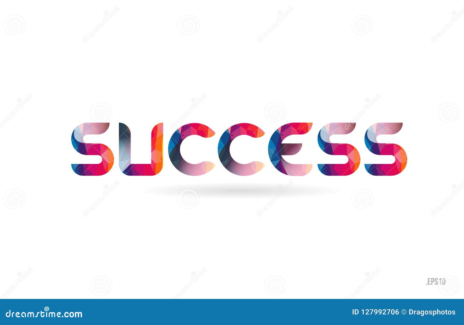 Success Colored Rainbow Word Text Suitable for Logo Design Stock Vector ...
