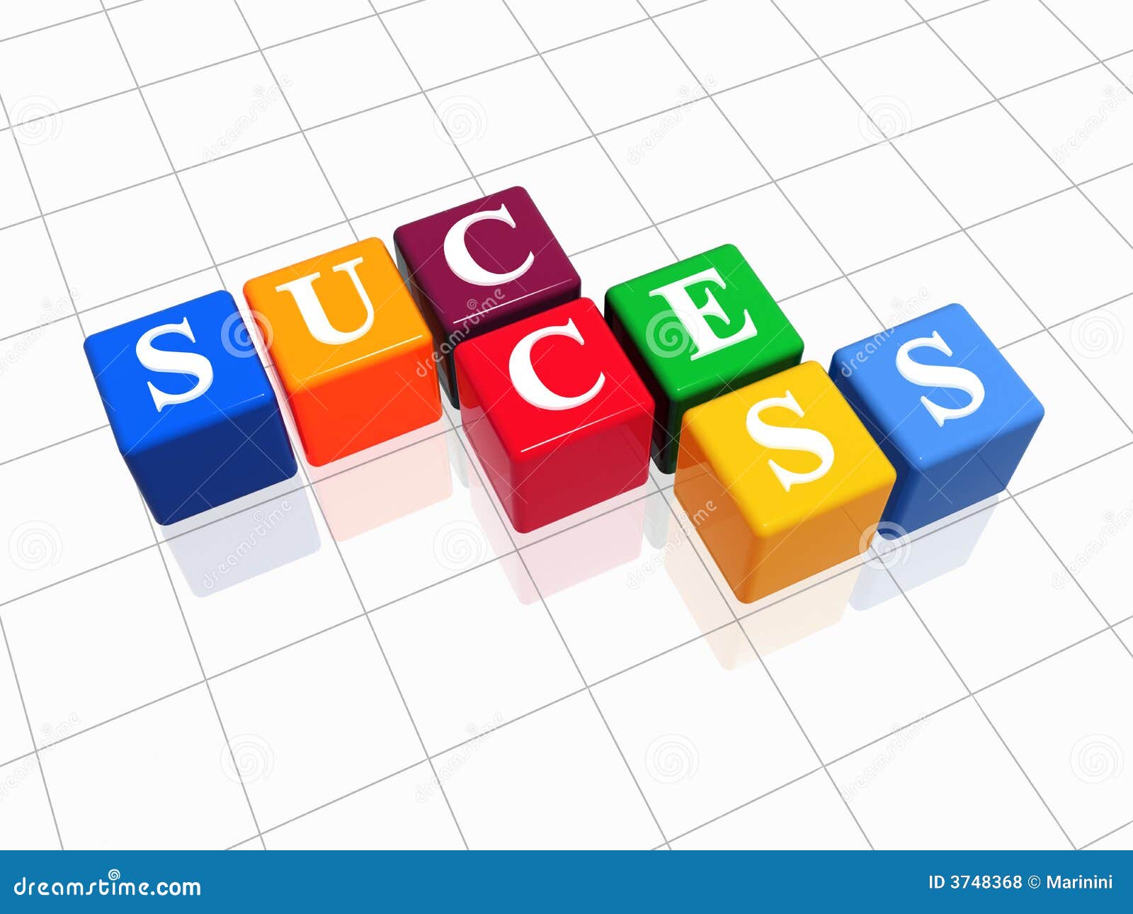 Success in colour stock illustration. Illustration of blue - 3748368