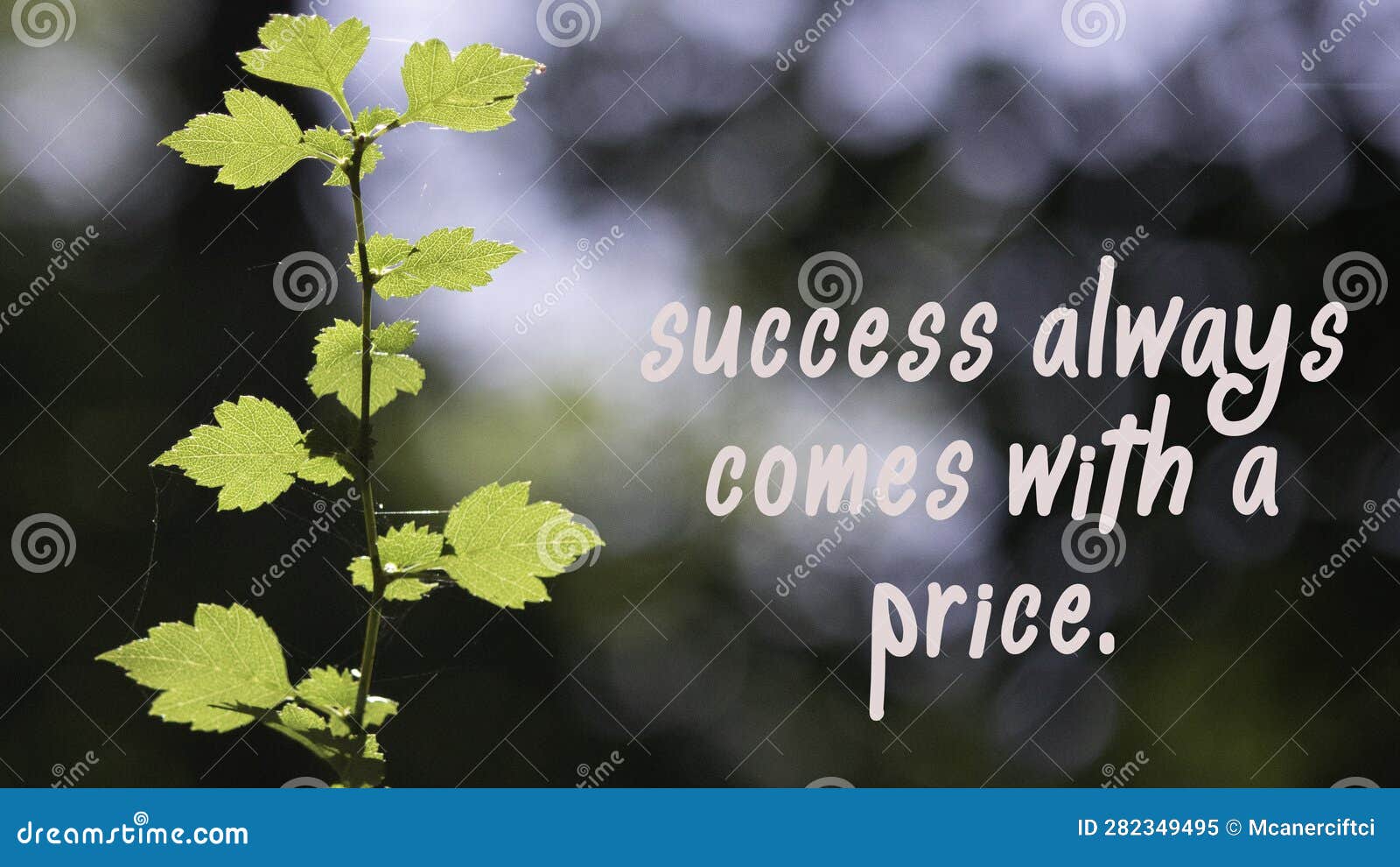 Success always Comes with a Price. Success Slogans Stock Image - Image ...