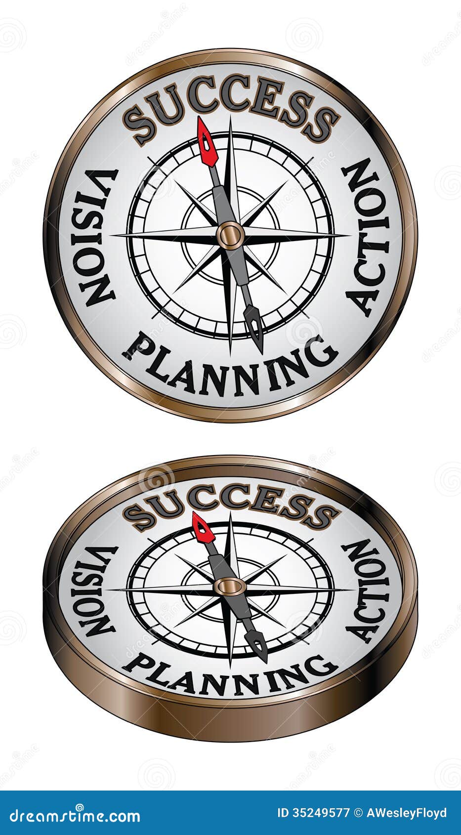 Success Compass stock vector. Illustration of equipment - 35249577
