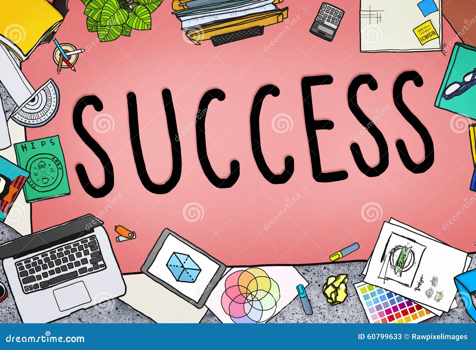 Success Competition Winning Mission Motivation Concept Stock ...