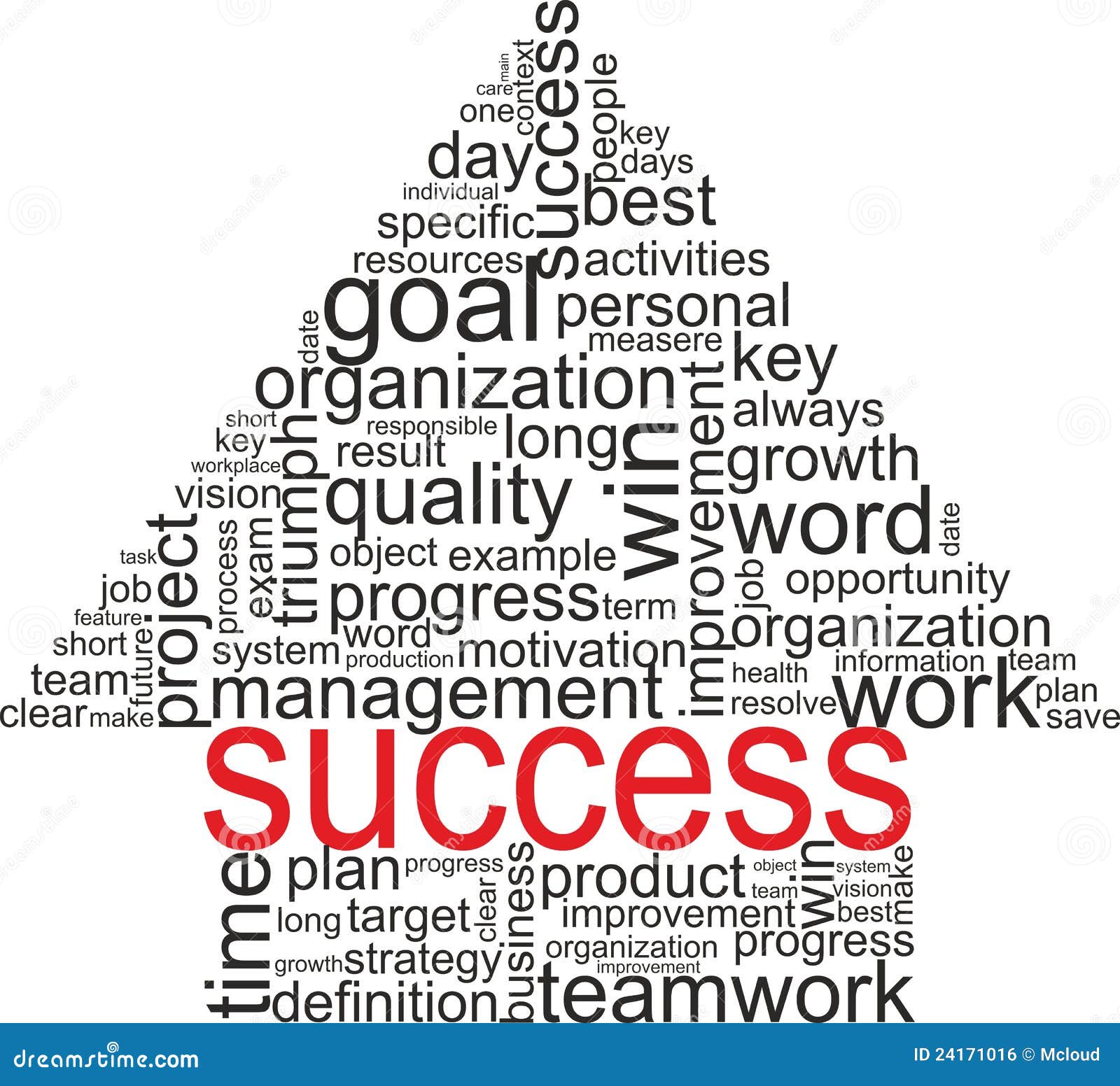 Success Concept. Arrow with Different Associations Stock Vector ...