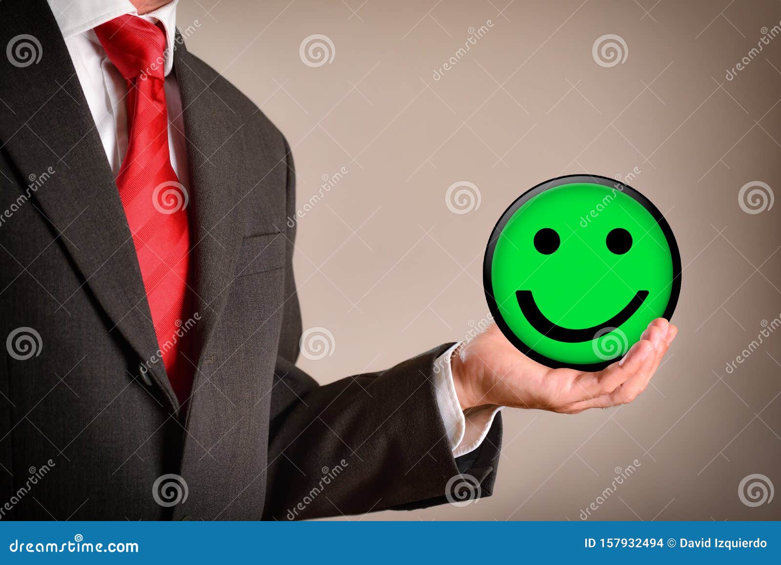 Success Concept with Businessman with Smiley Emoticon in a Hand Stock ... Success Concept with Businessman with Smiley Emoticon in a Hand Stock ...