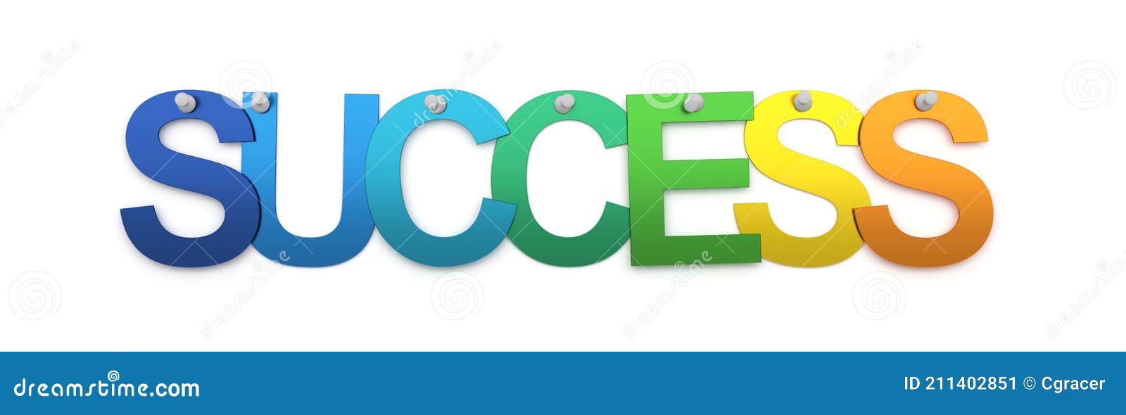 Success Concept. Colorful Letters Pinned on White Wall Stock ...