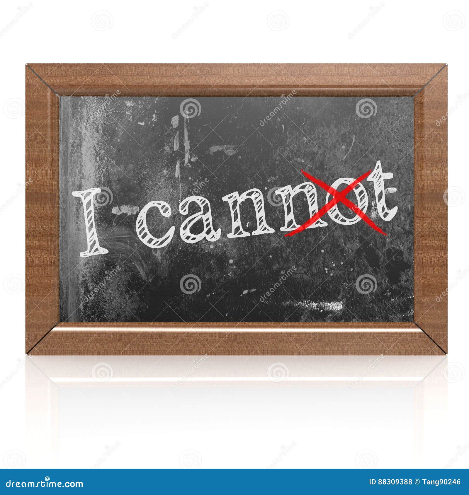 Success Concept with I Can on Blackboard Stock Illustration ...