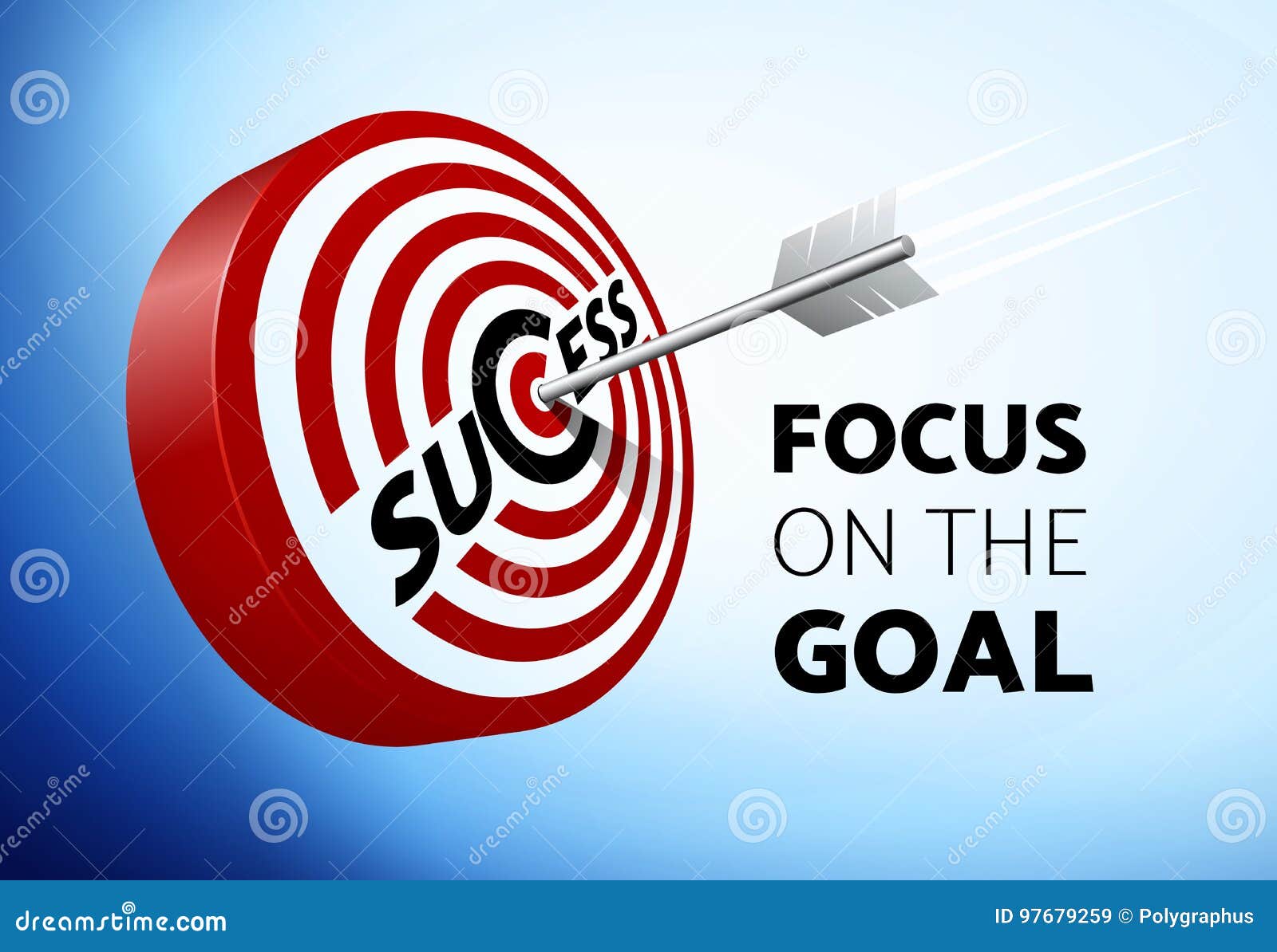 Success Concept with Target and Arrow Stock Vector - Illustration of ...