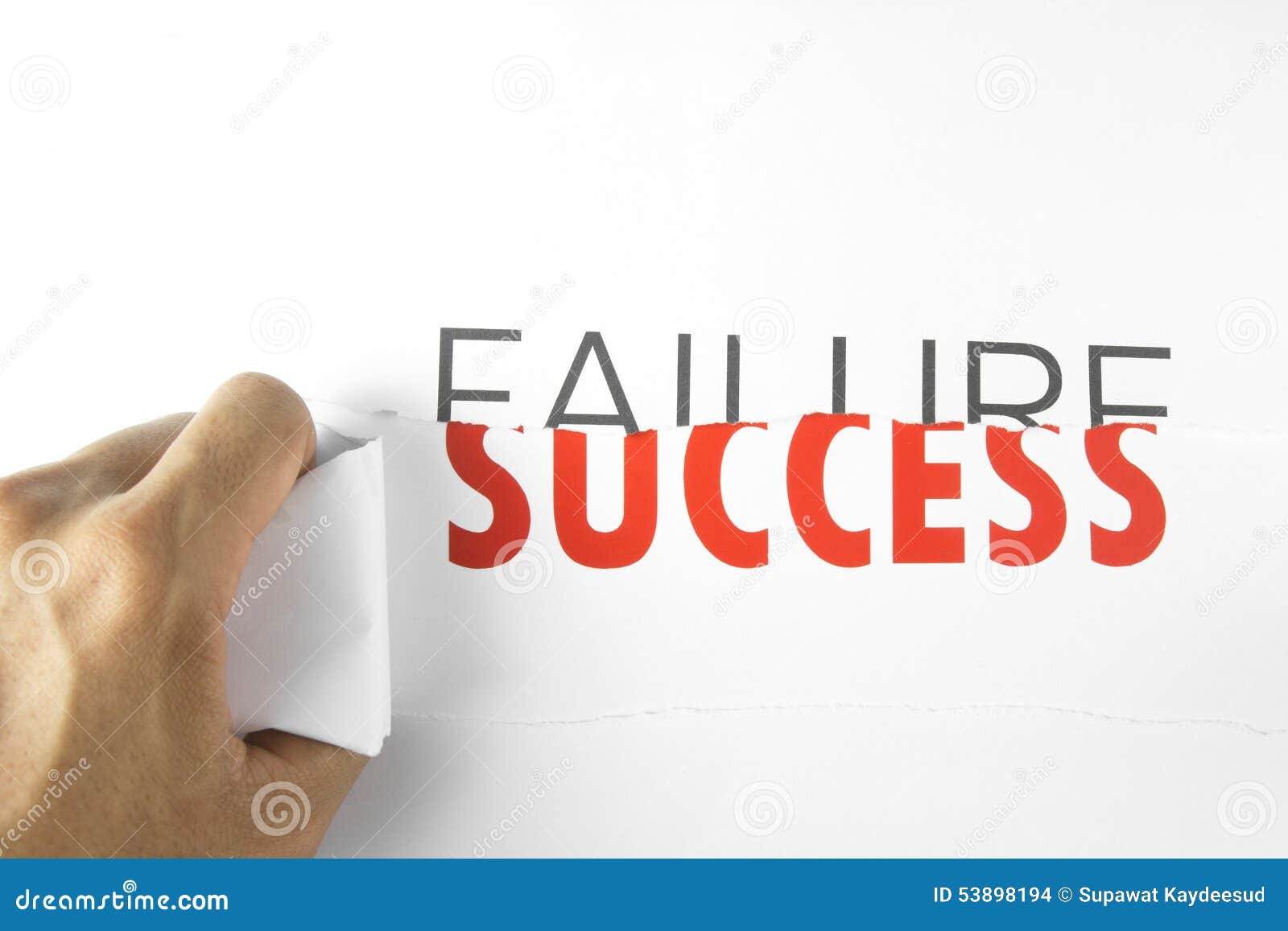Success stock photo. Image of ideas, paper, hand, tearing - 53898194