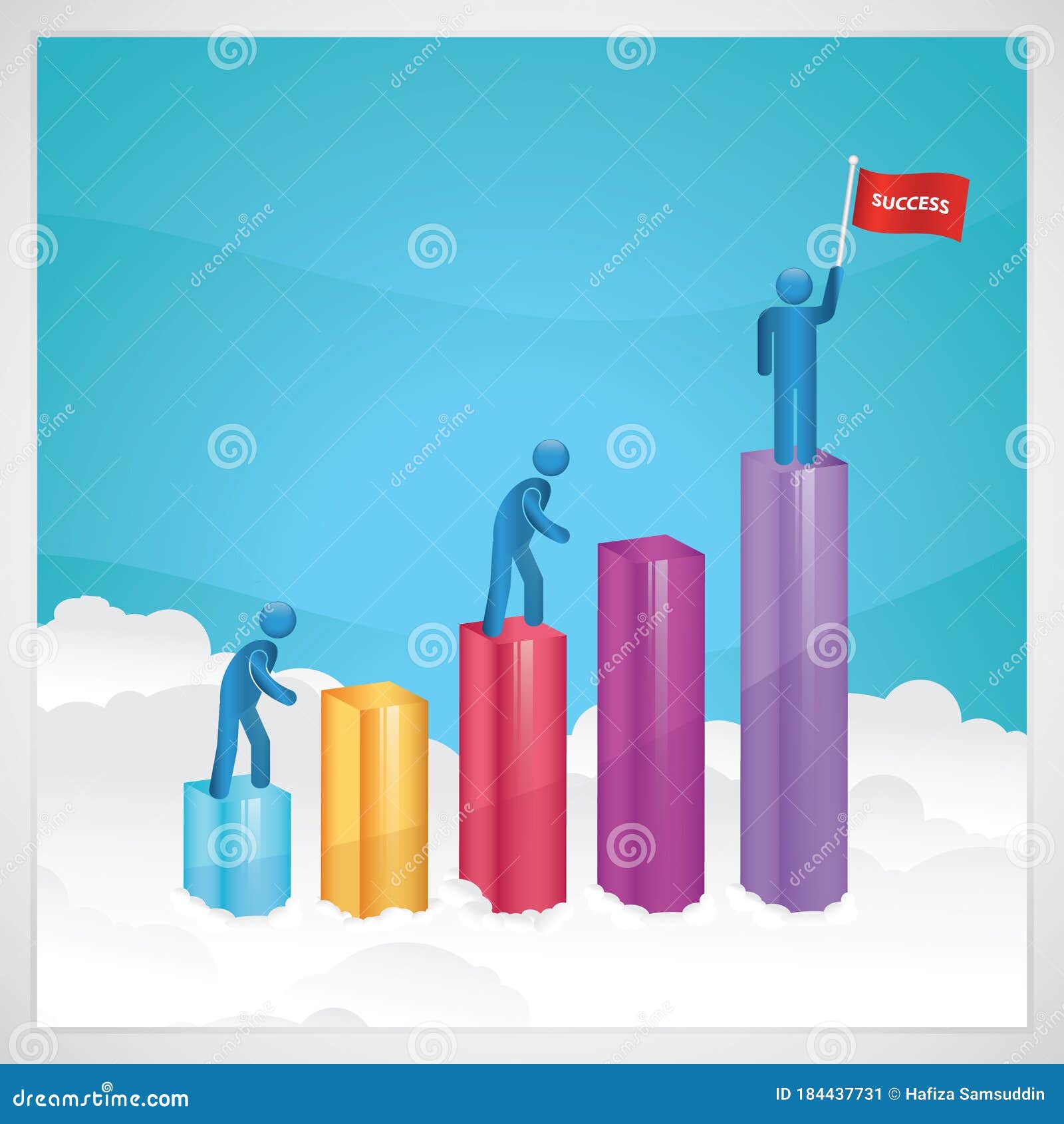 Success Concept. Vector Illustration Decorative Background Design Stock ...