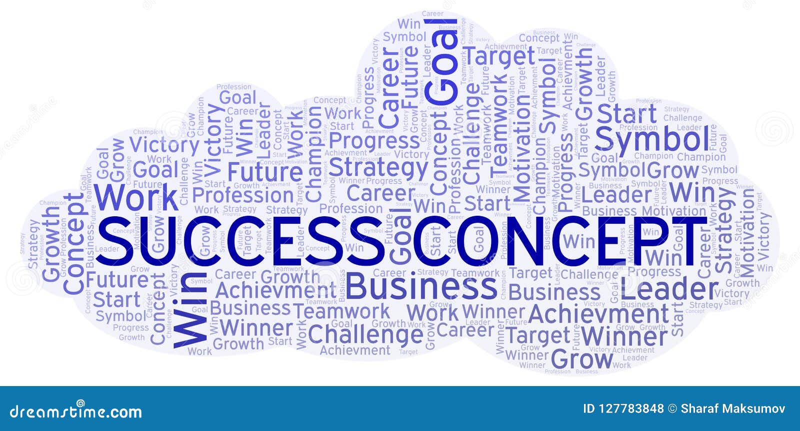 Success Concept Word Cloud. Stock Illustration - Illustration of ...