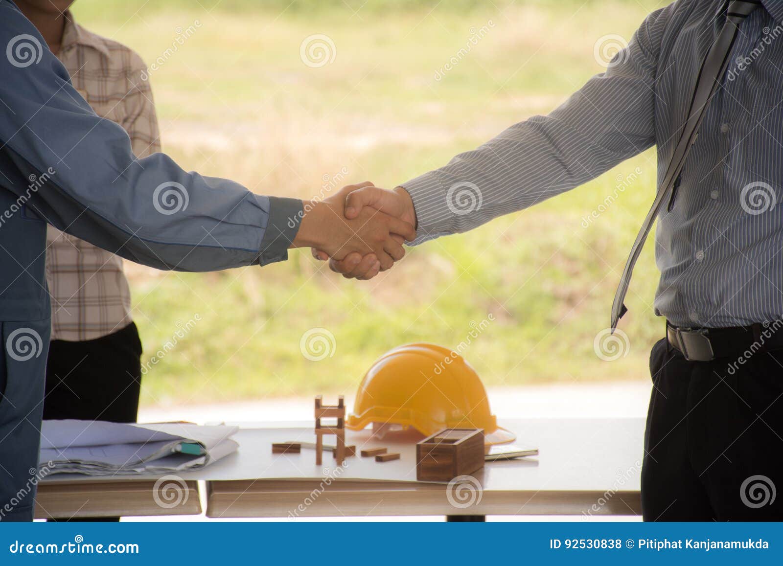 Success and Cooperation in Construction Work. Stock Photo - Image of ...