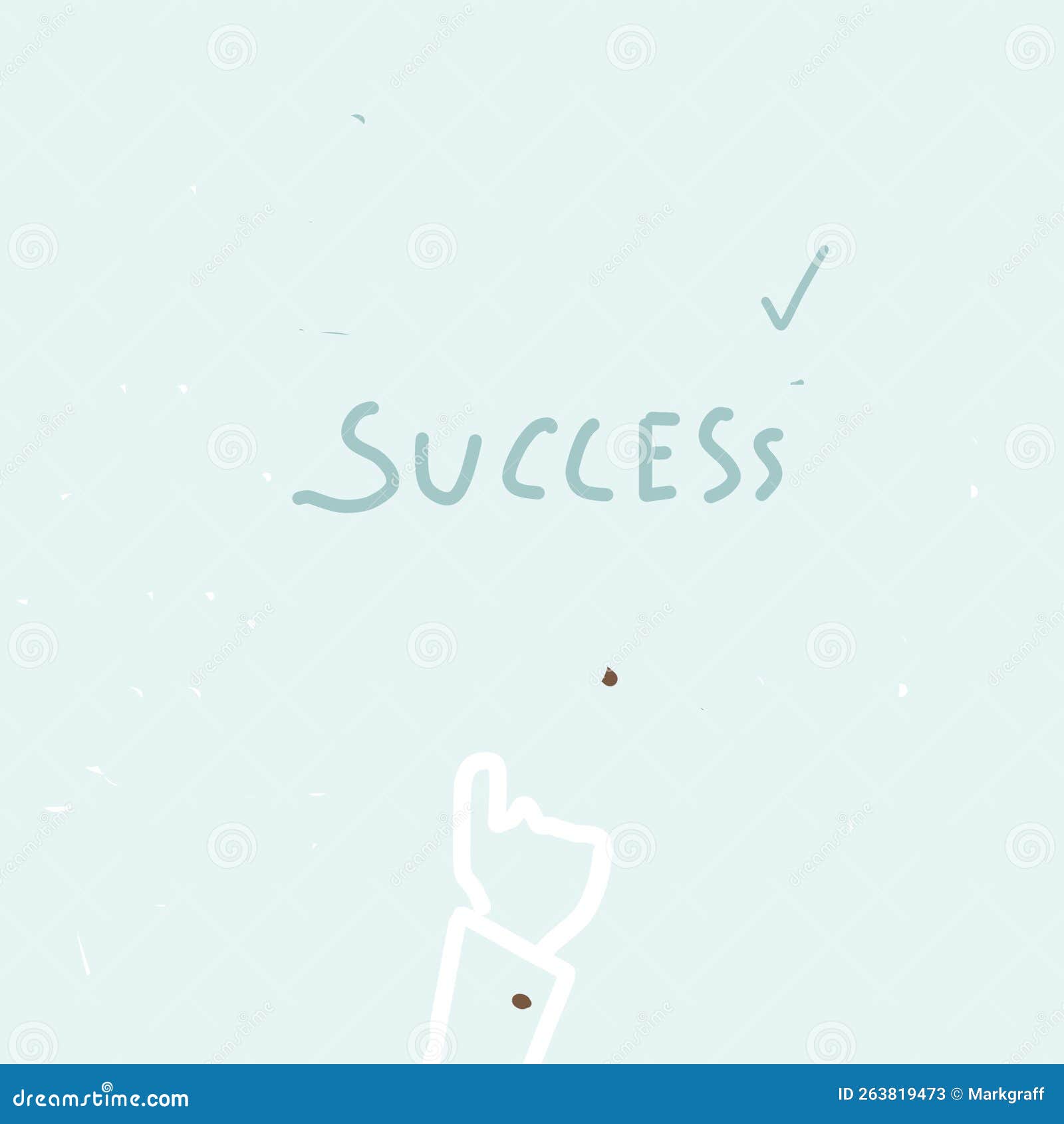 Success Creative Idea. Calligraphic Inscription on a Blue Background ...