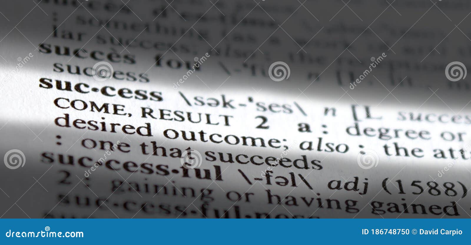 Success Defined Text Word in Dictionary Stock Photo - Image of defined ...