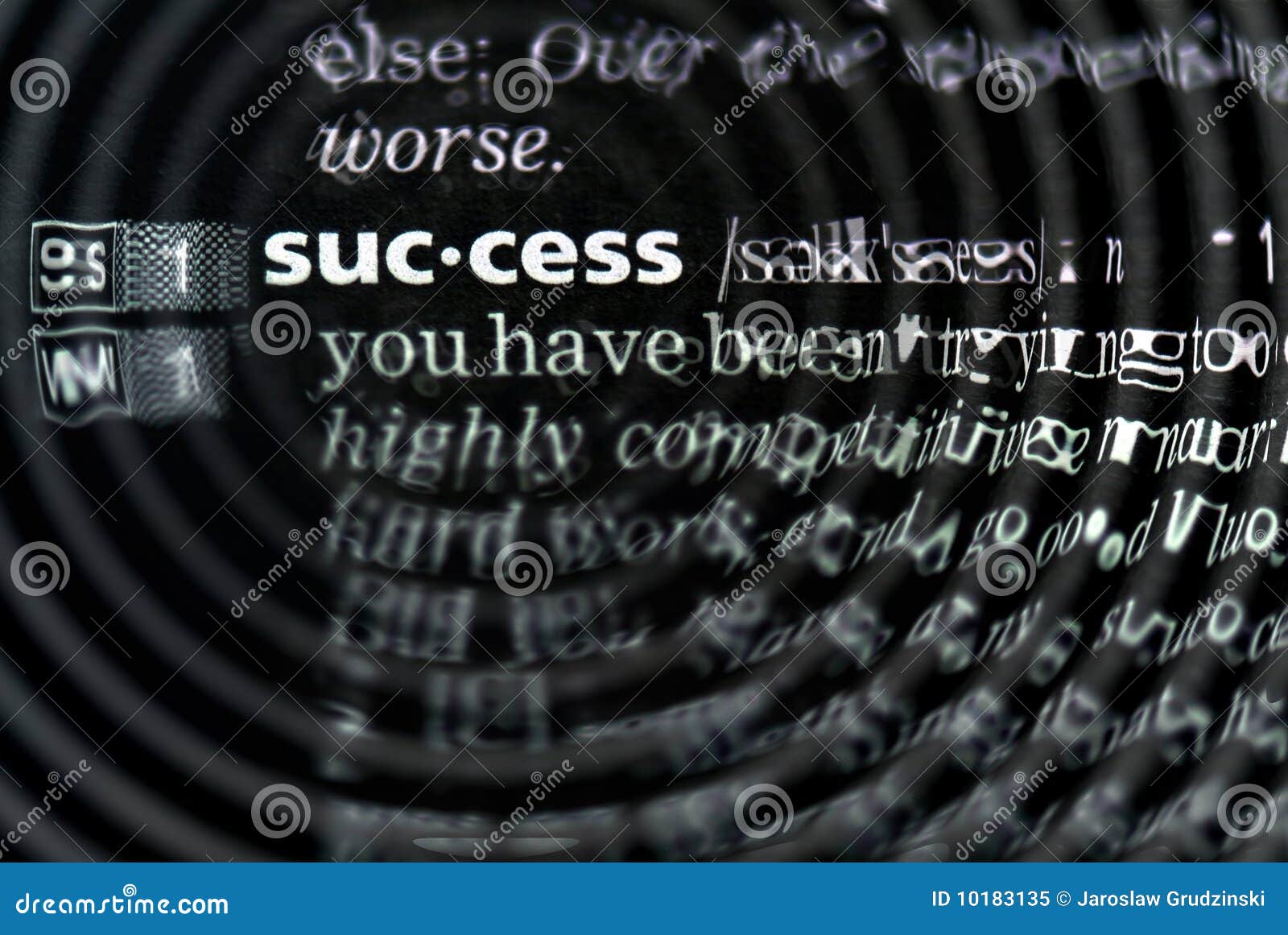 Success Definition in Close-up Stock Image - Image of page, detail ...