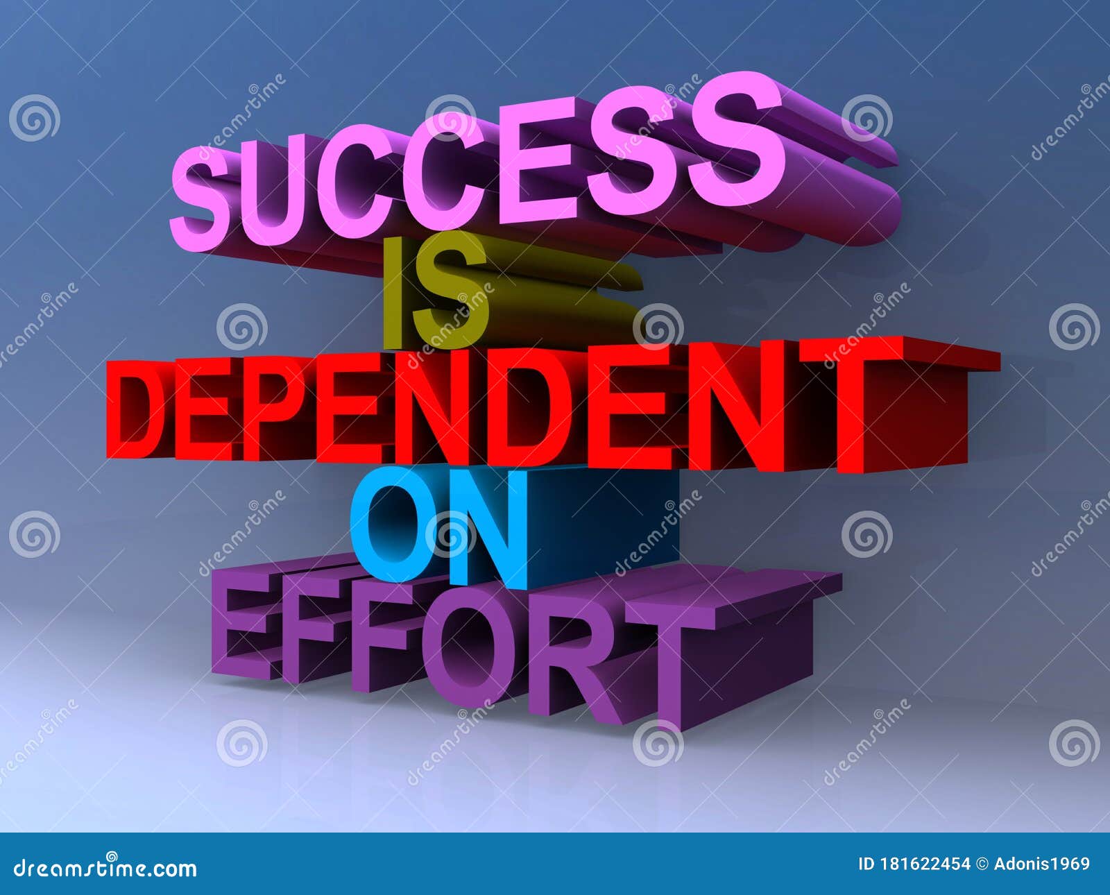 Success is Dependent on Effort Stock Illustration - Illustration of ...
