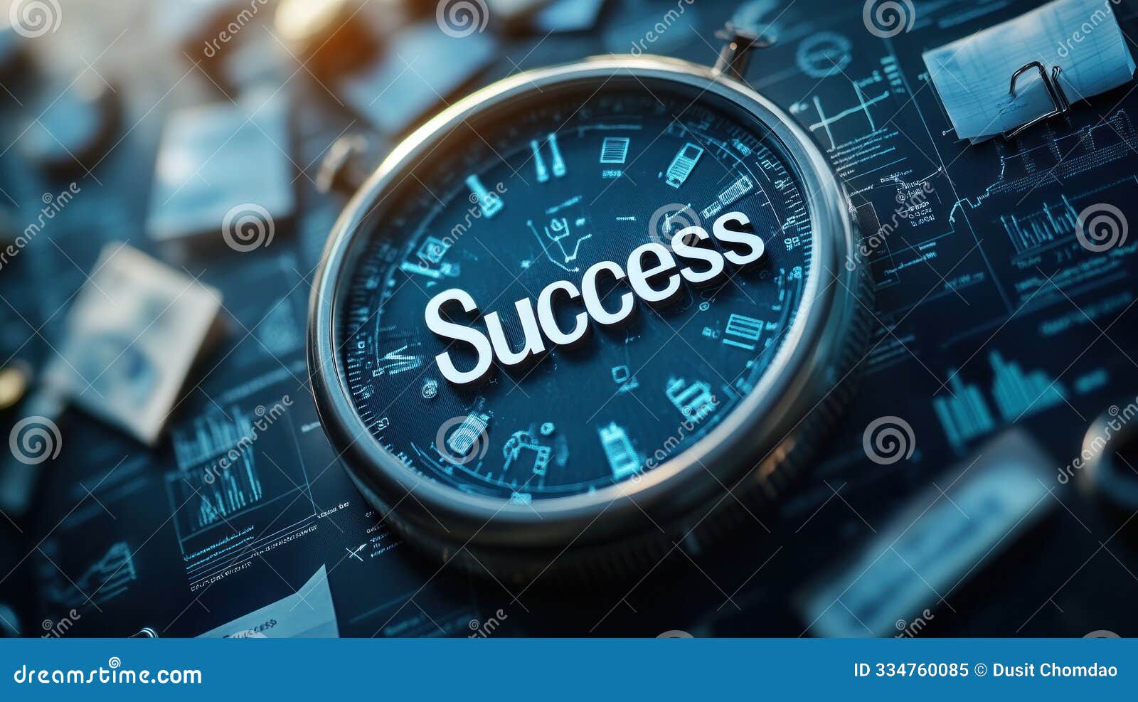 Success is Depicted on Clock Face, Symbolizing Importance of Time in ...