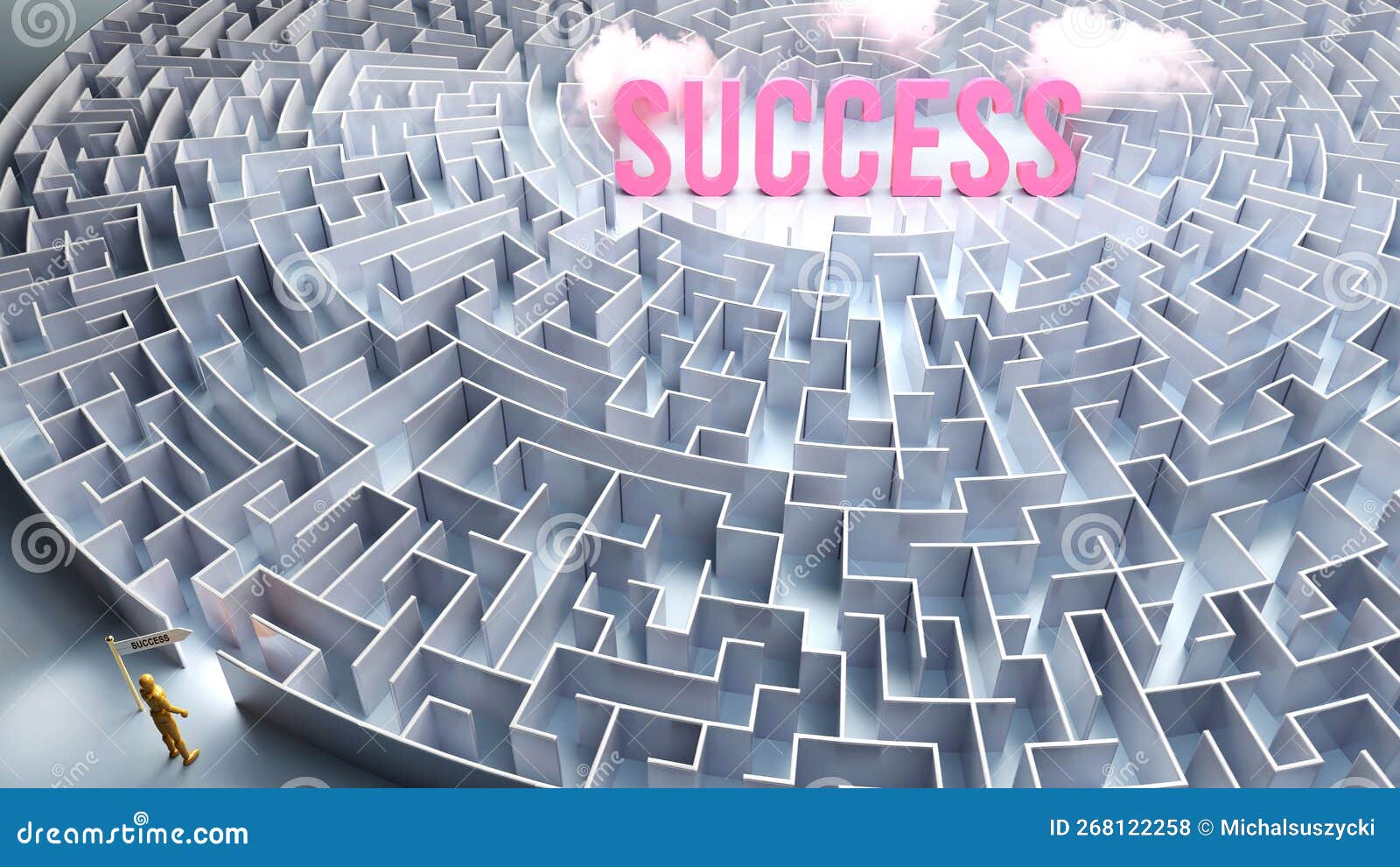 Success and a Difficult Path To Reach it Stock Illustration ...