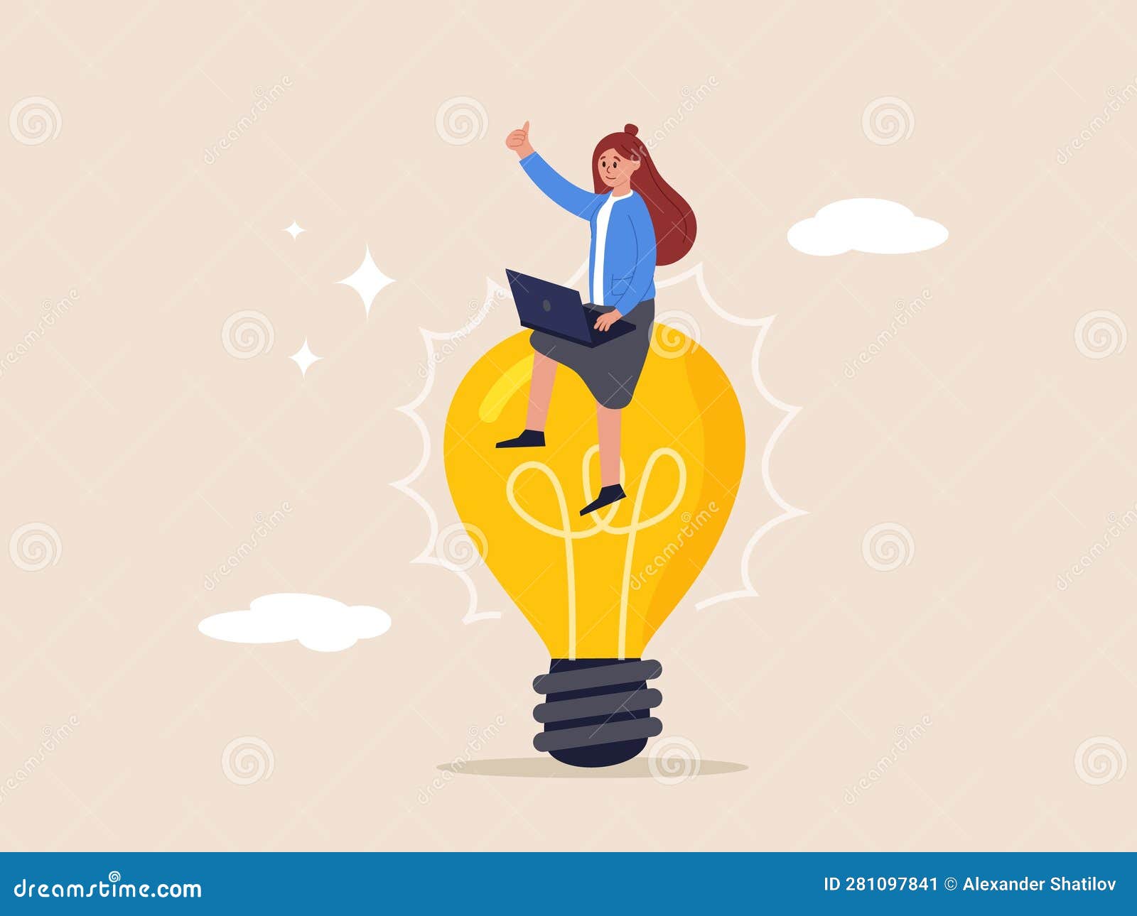 Success Discover New Innovation Concept. Entrepreneur Solution ...