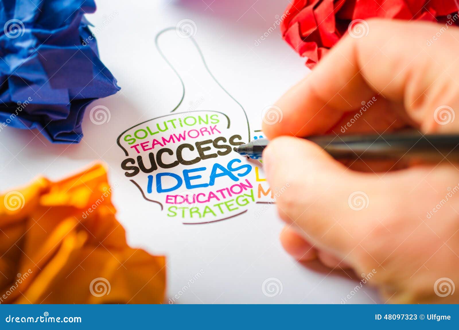 Success stock image. Image of paper, creative, color - 48097323