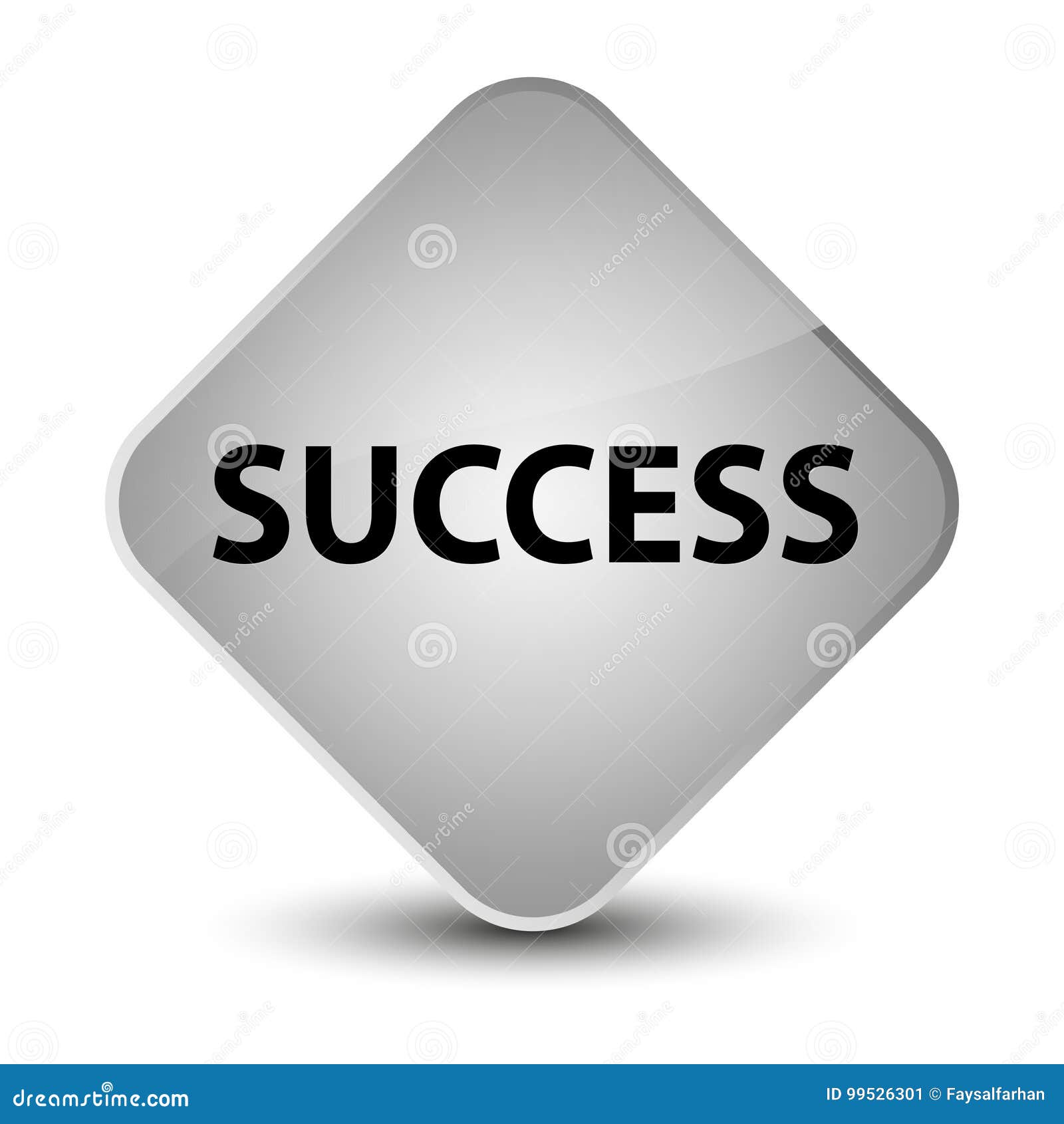 Success Elegant White Diamond Button Stock Illustration - Illustration ...