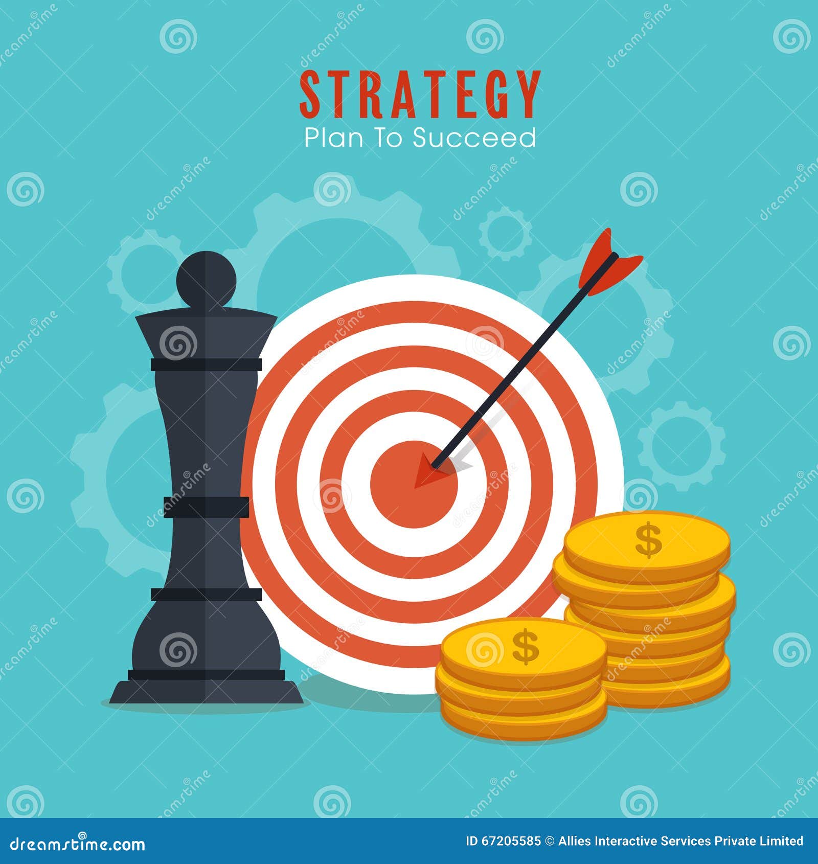 Success Elements for Business Strategy. Stock Illustration ...