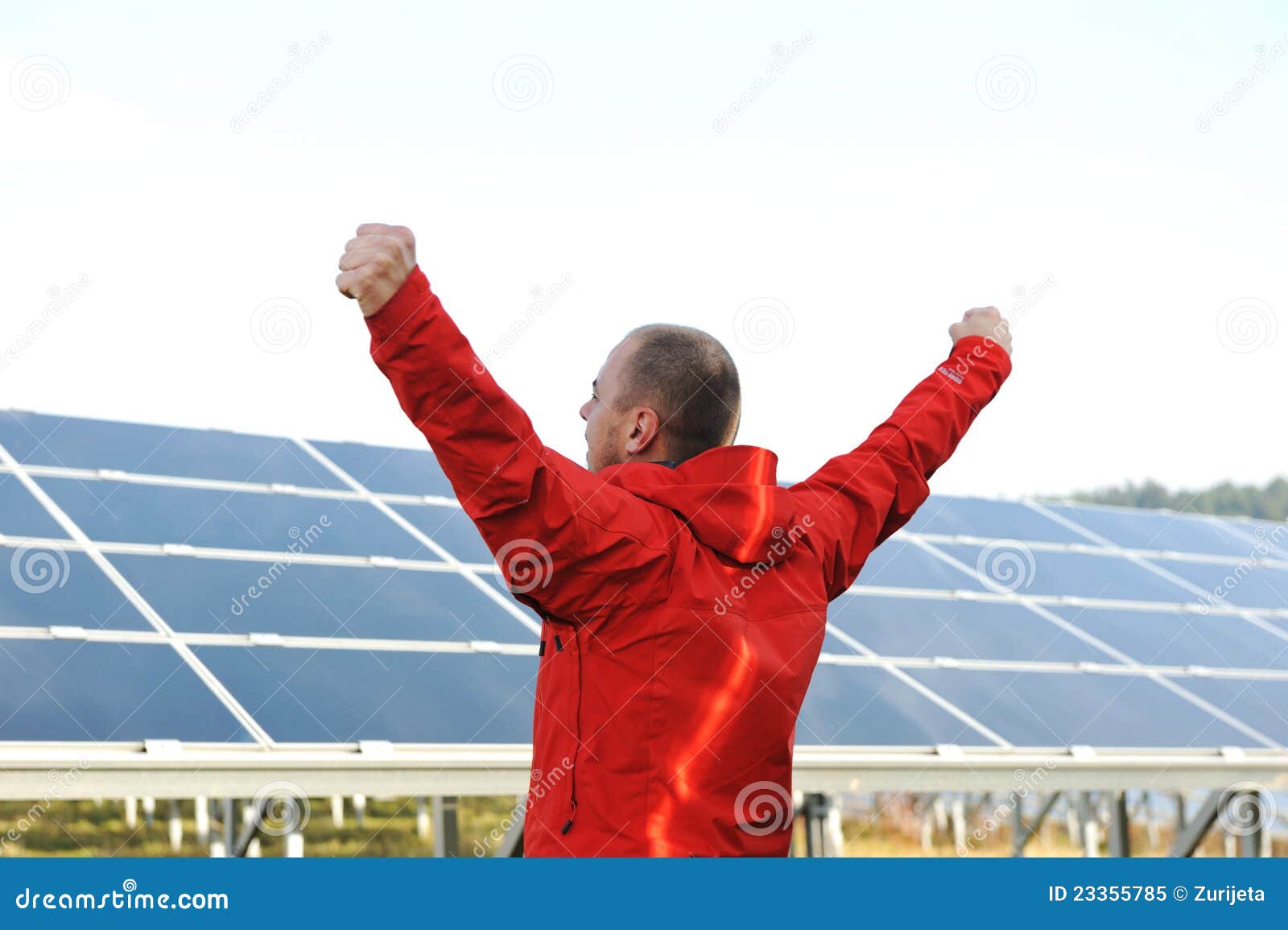 Success, Engineer in Solar Panel Fields Stock Image - Image of business ...