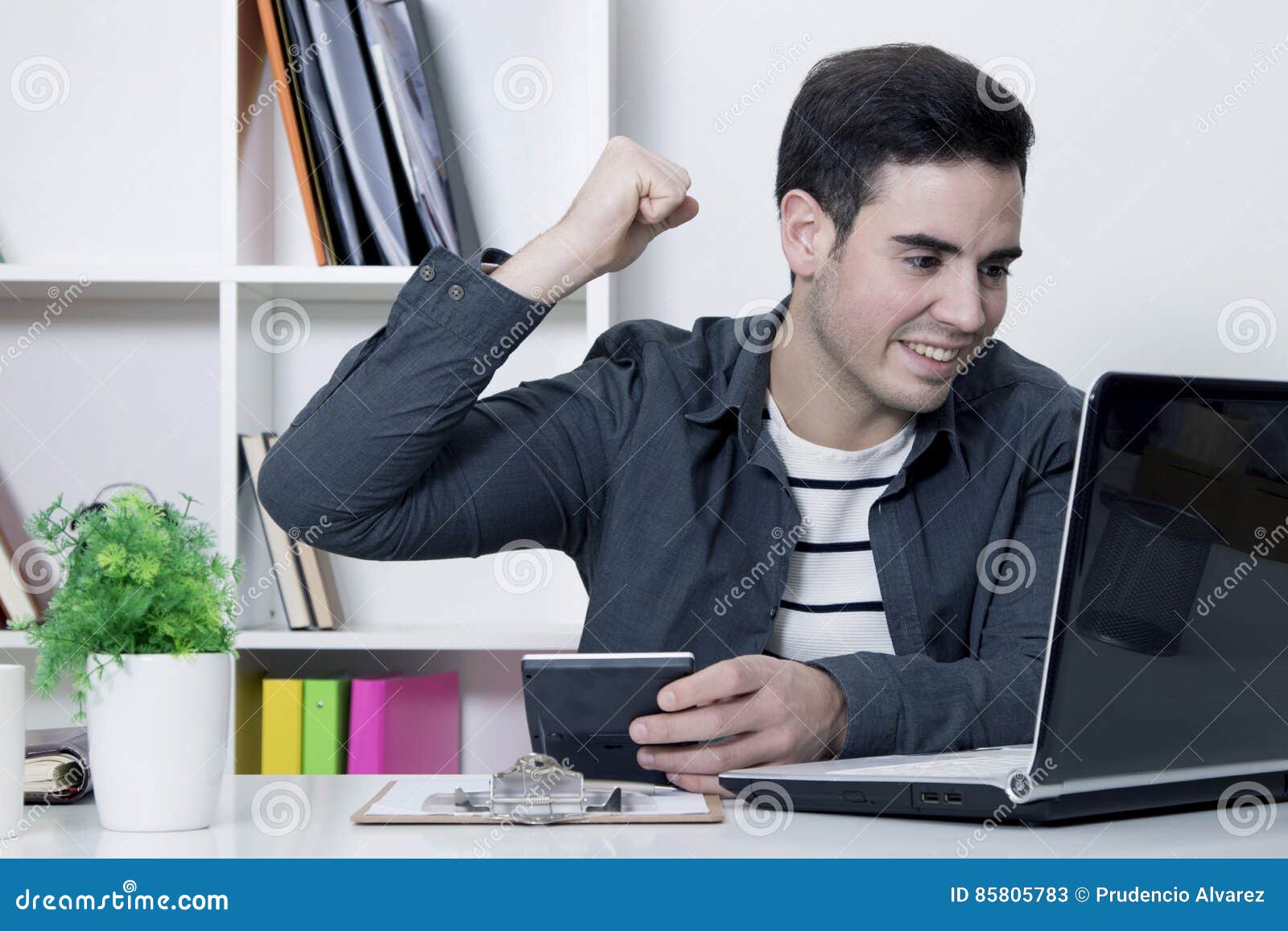Success with enthusiasm stock image. Image of asian, happiness - 85805783