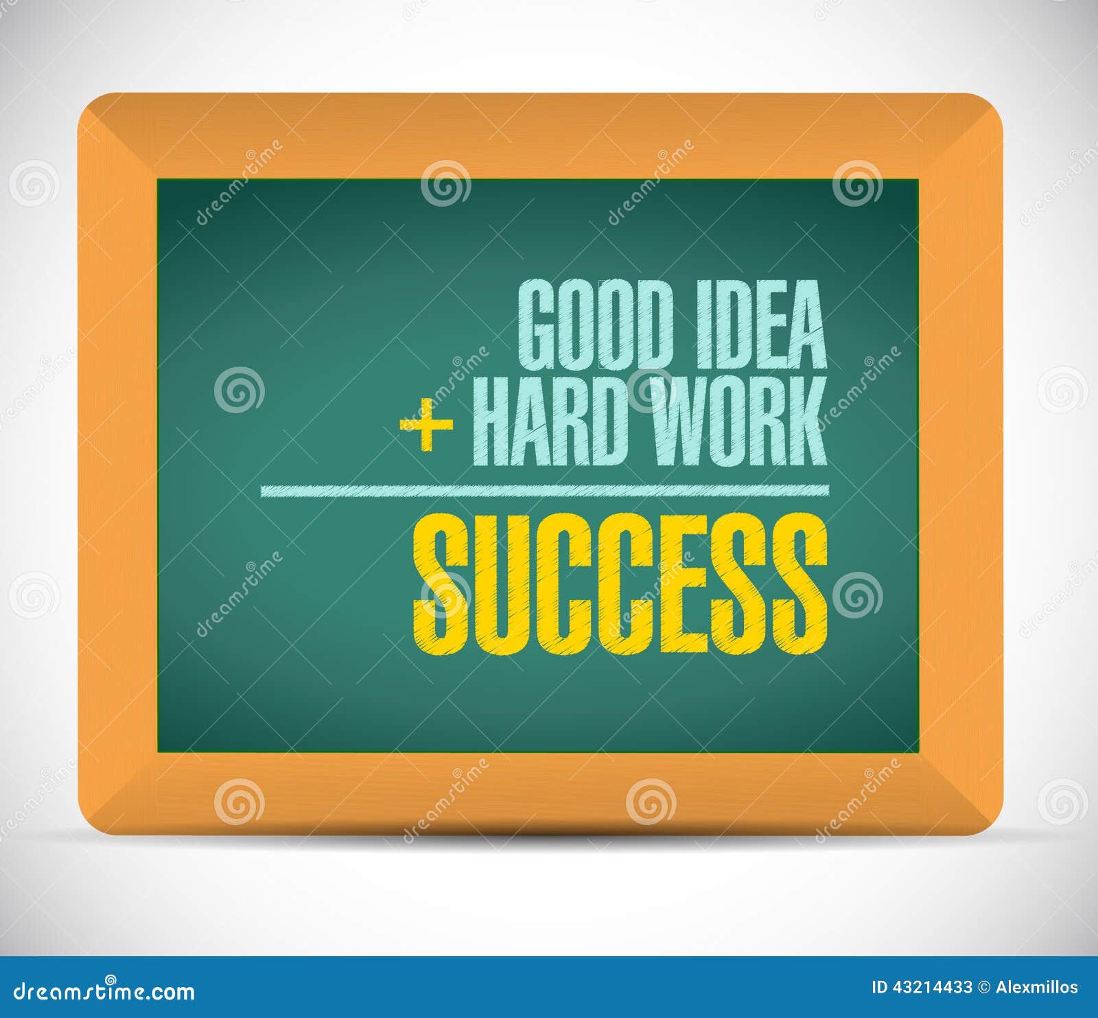 Good Idea Plus Hard Work Equals Success Stock Image | CartoonDealer.com ...
