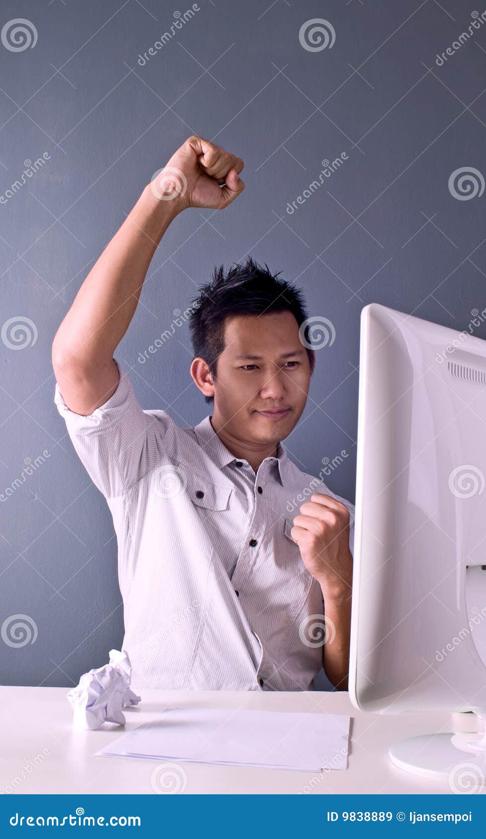 Success expression stock image. Image of malay, positive - 9838889