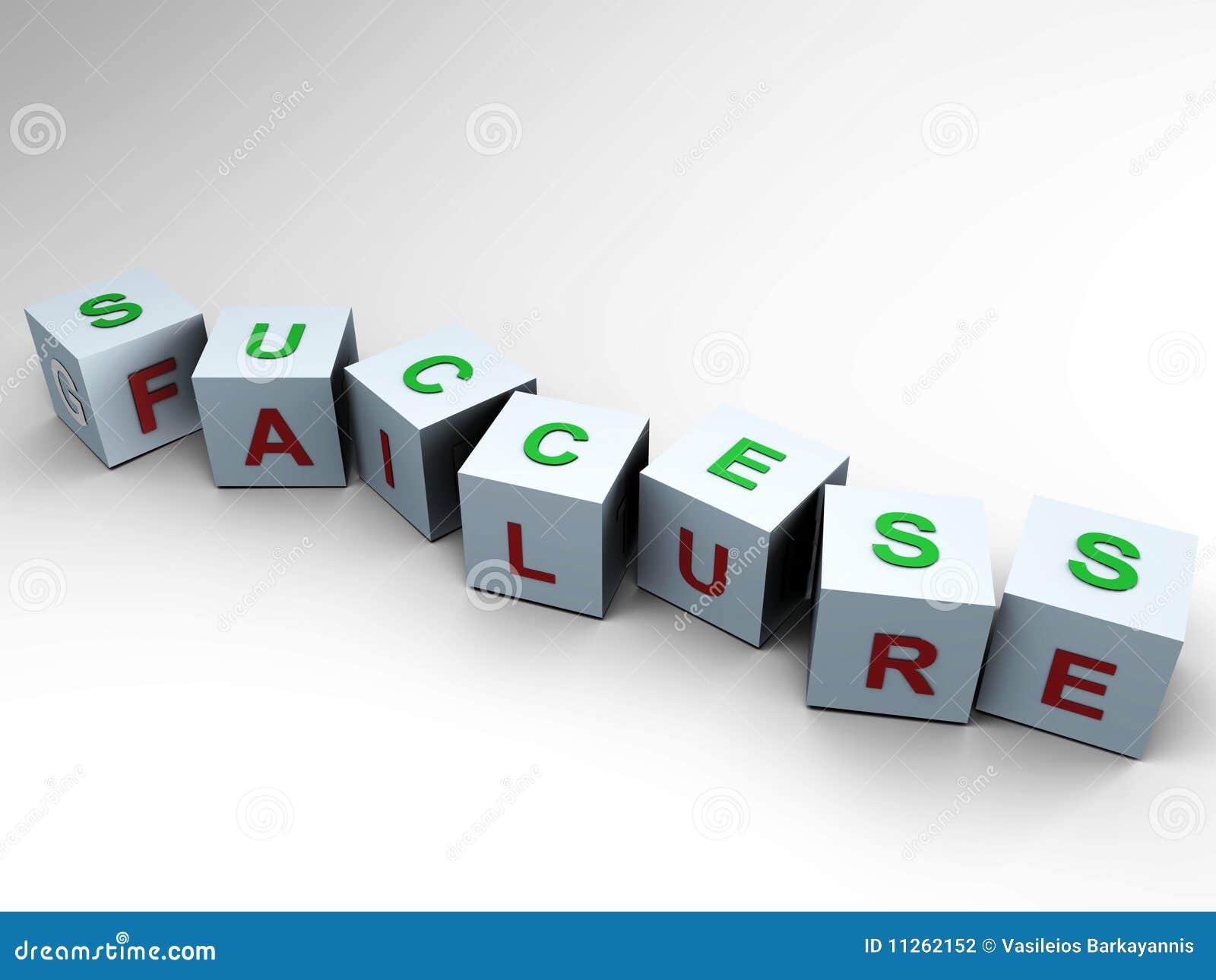 Success or Failure - 3D Illustration Stock Illustration - Illustration ...