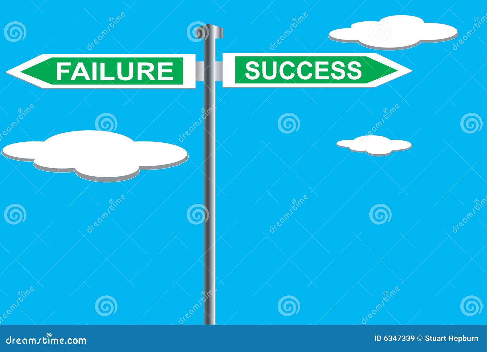 Success and failure stock vector. Illustration of clouds - 6347339