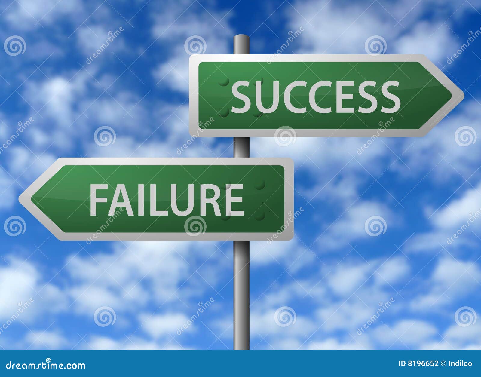 Success or failure stock illustration. Illustration of show - 8196652