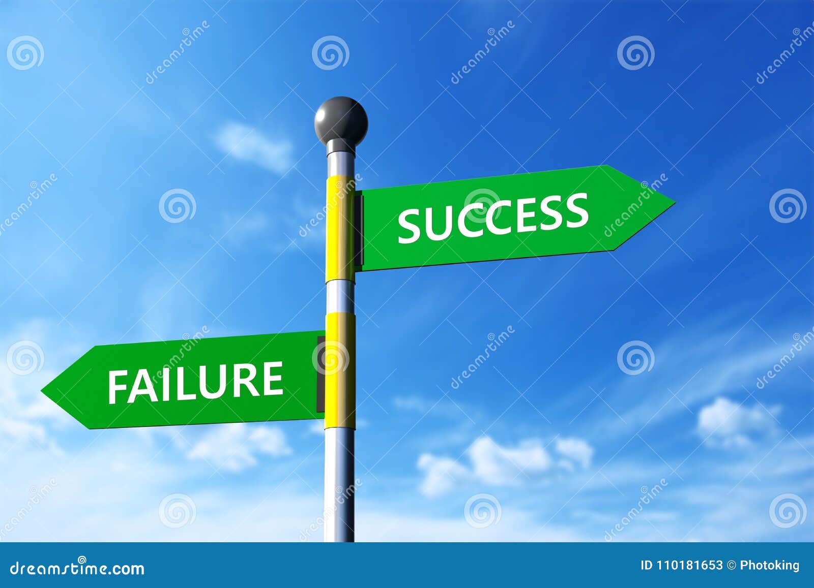Success and failure stock illustration. Illustration of guidepost ...